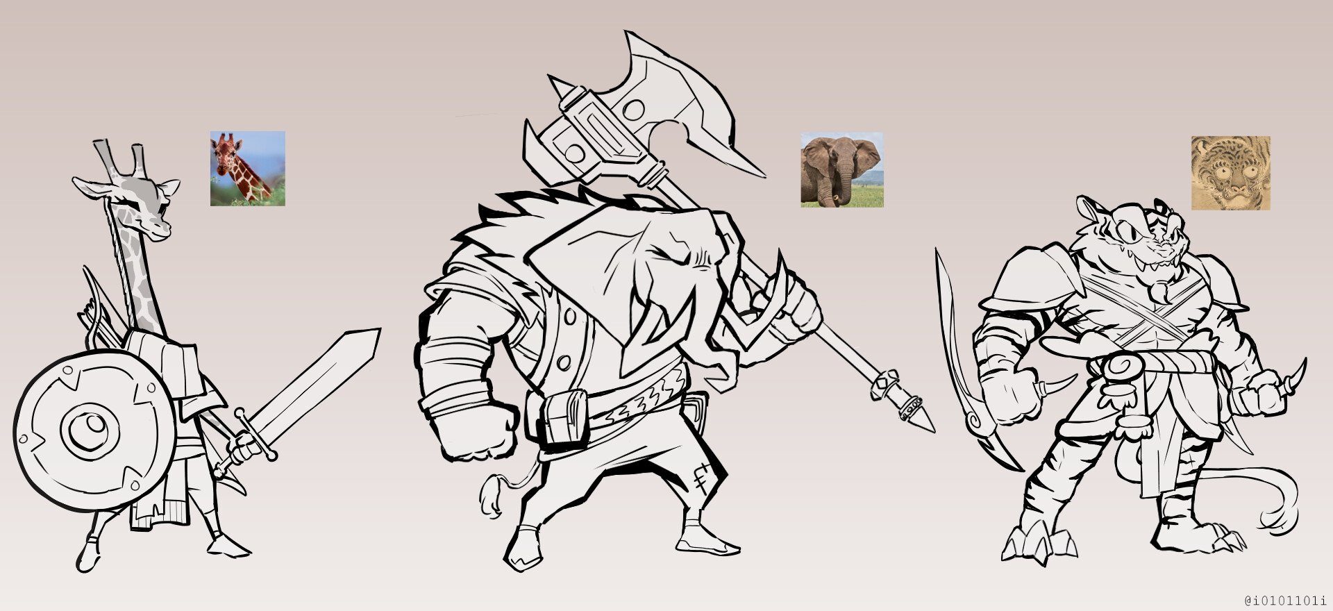 ArtStation - Animal warrior character design