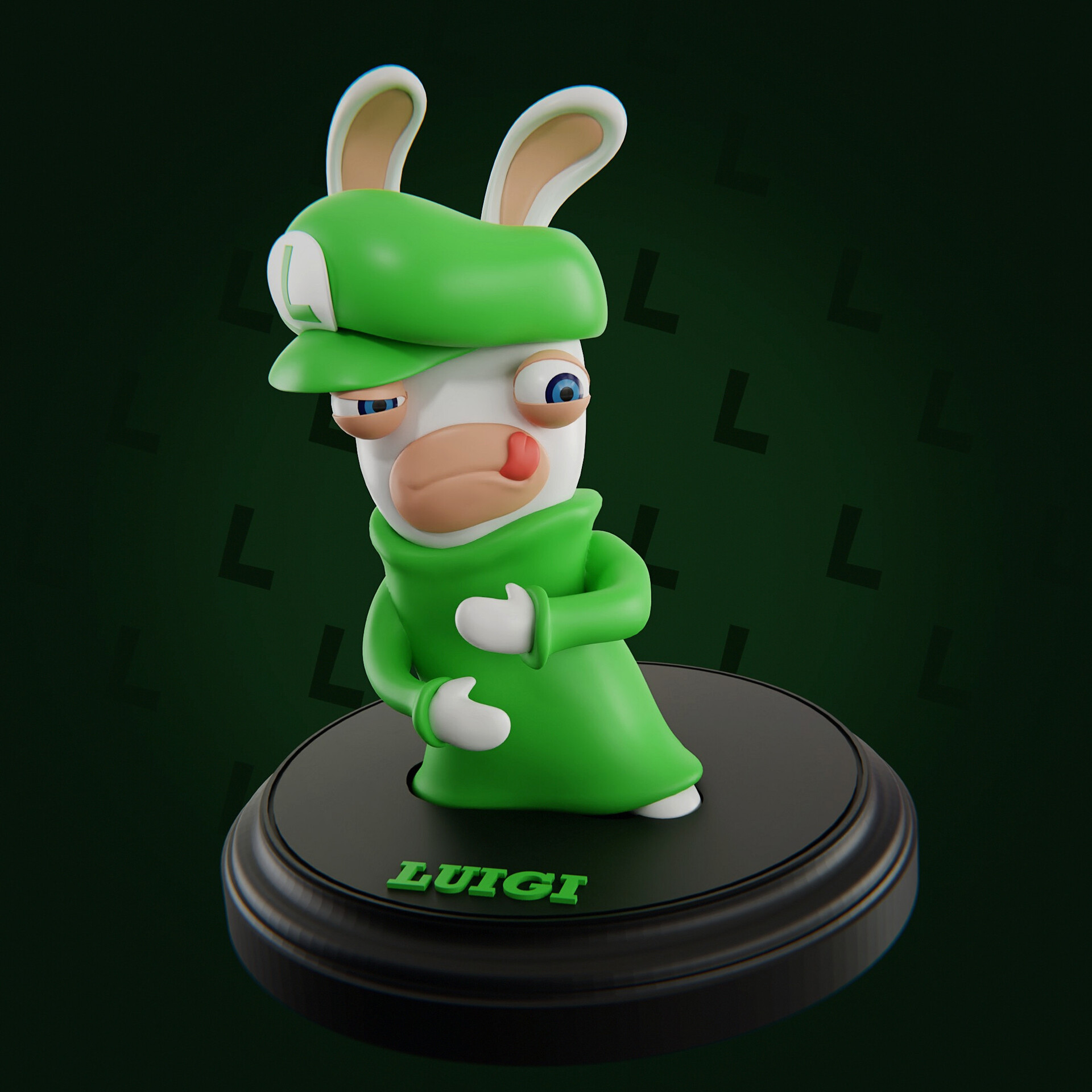 ArtStation - Luigi Rabbids Figure