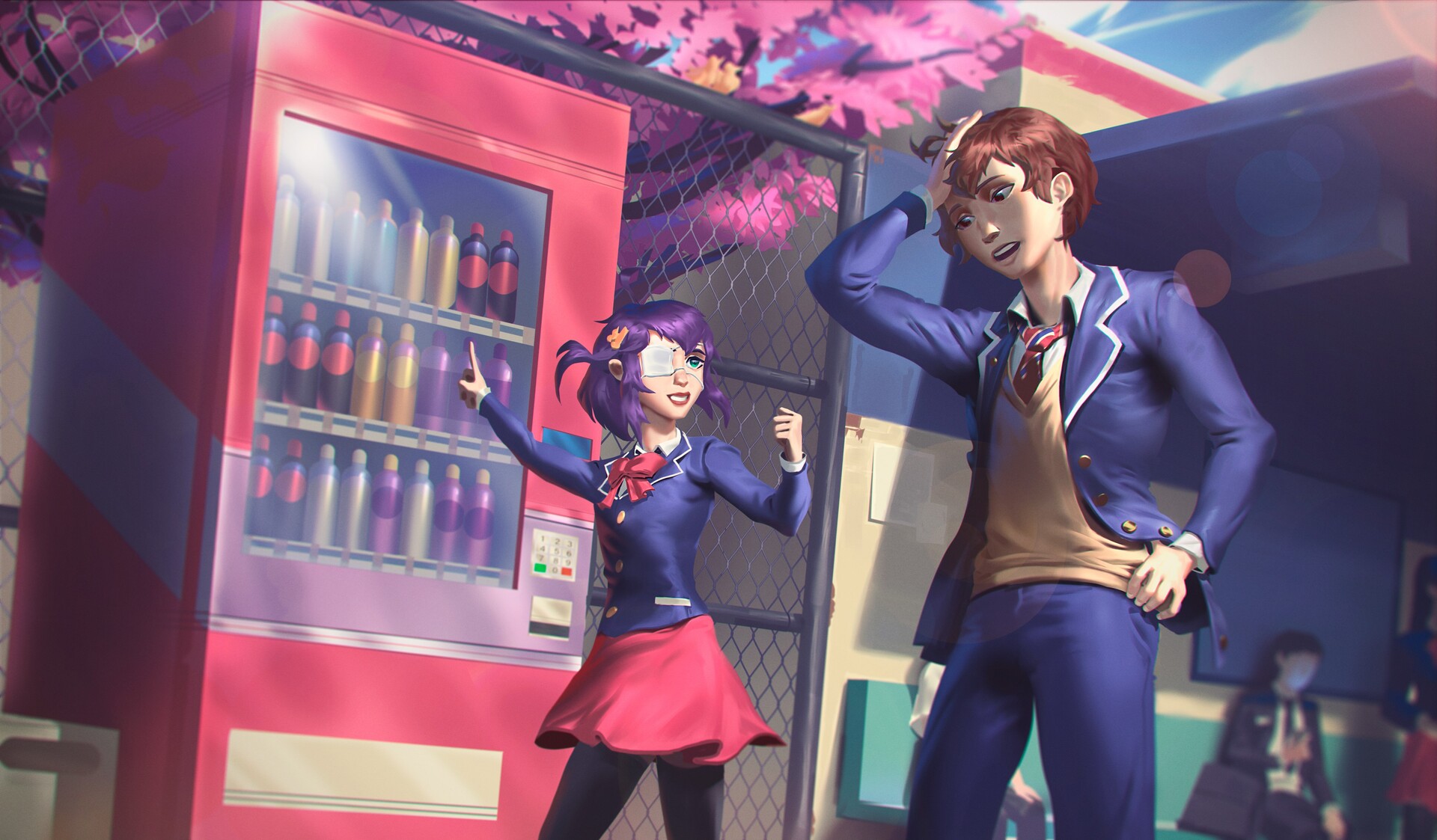 ArtStation - Rikka and yuta (Chunibyo demo koi ga shitai!) fanart