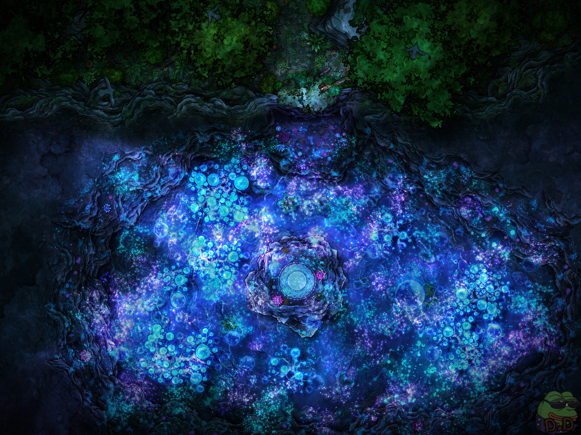 ArtStation - Bubble Cave (Night)