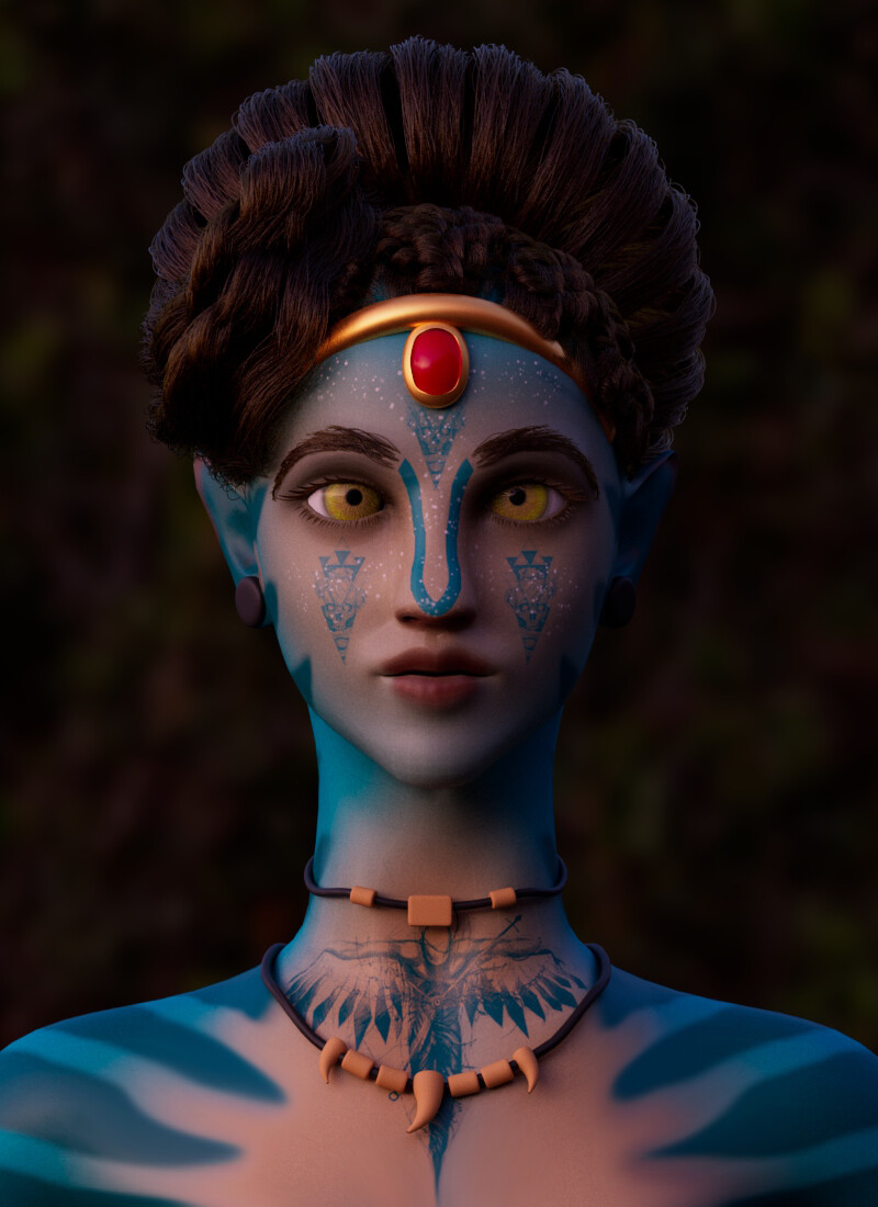 ArtStation - "Avatar Princess" 3D Portrait
