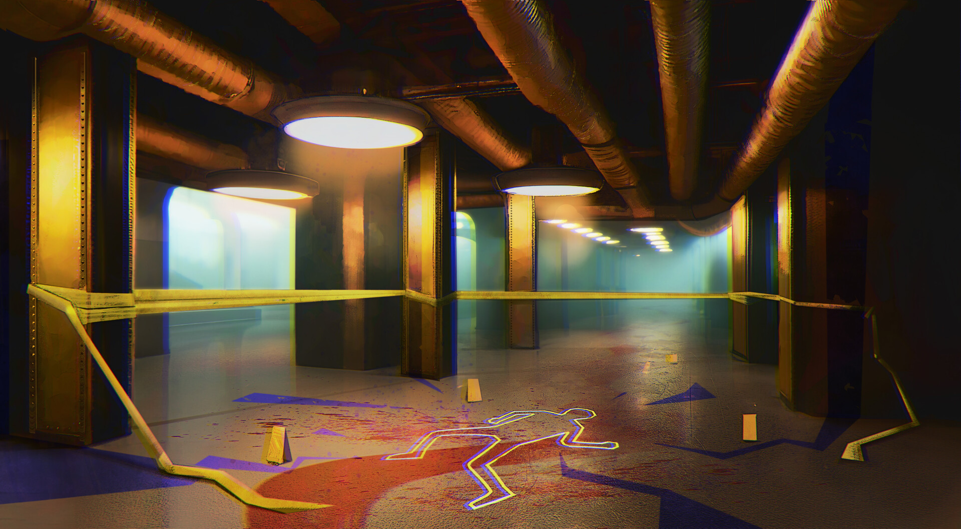 ArtStation - Late-night Crime Sketch