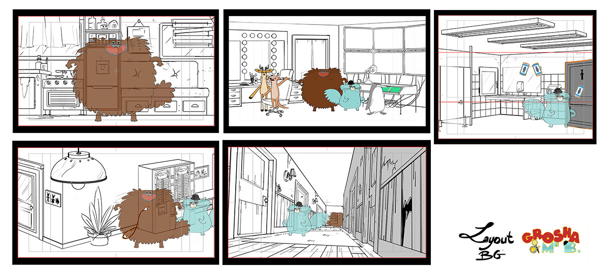 ArtStation - Layout BG série Grosh et Mr B