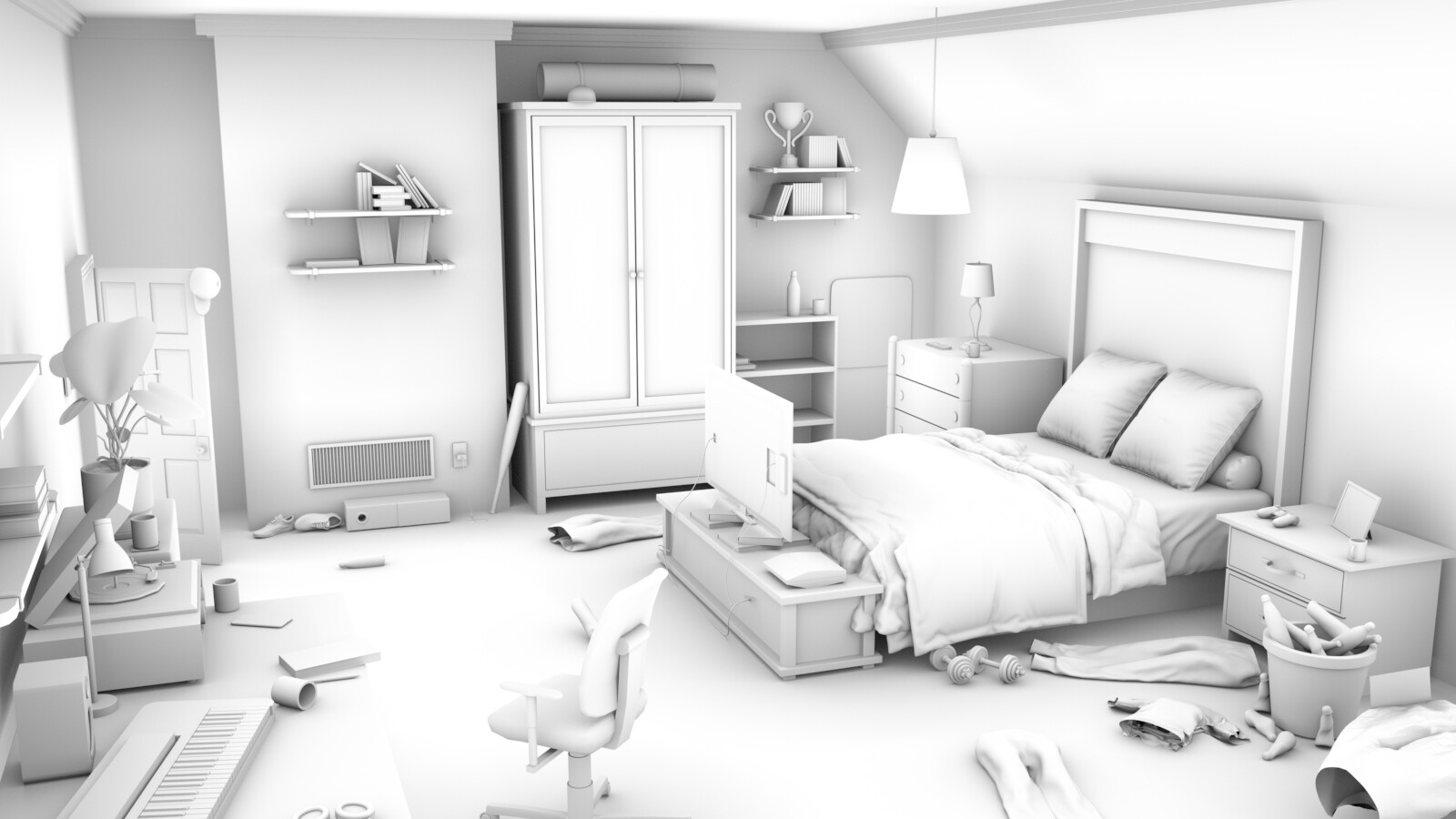 Rugved Karmarkar Messy Bedroom