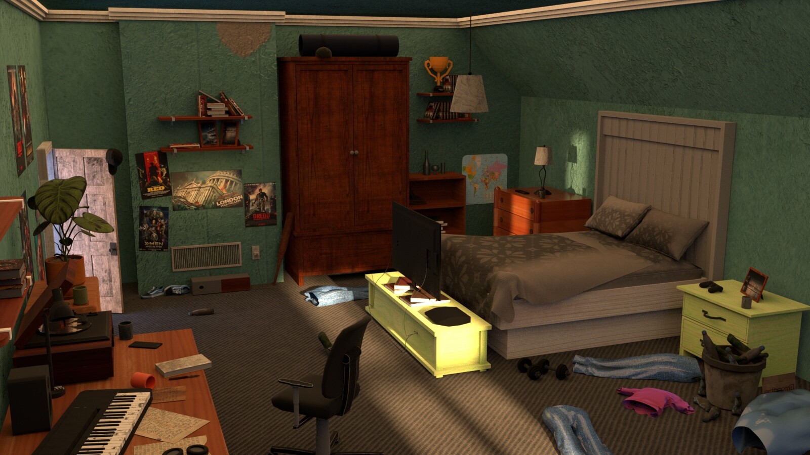 ArtStation - Messy Bedroom