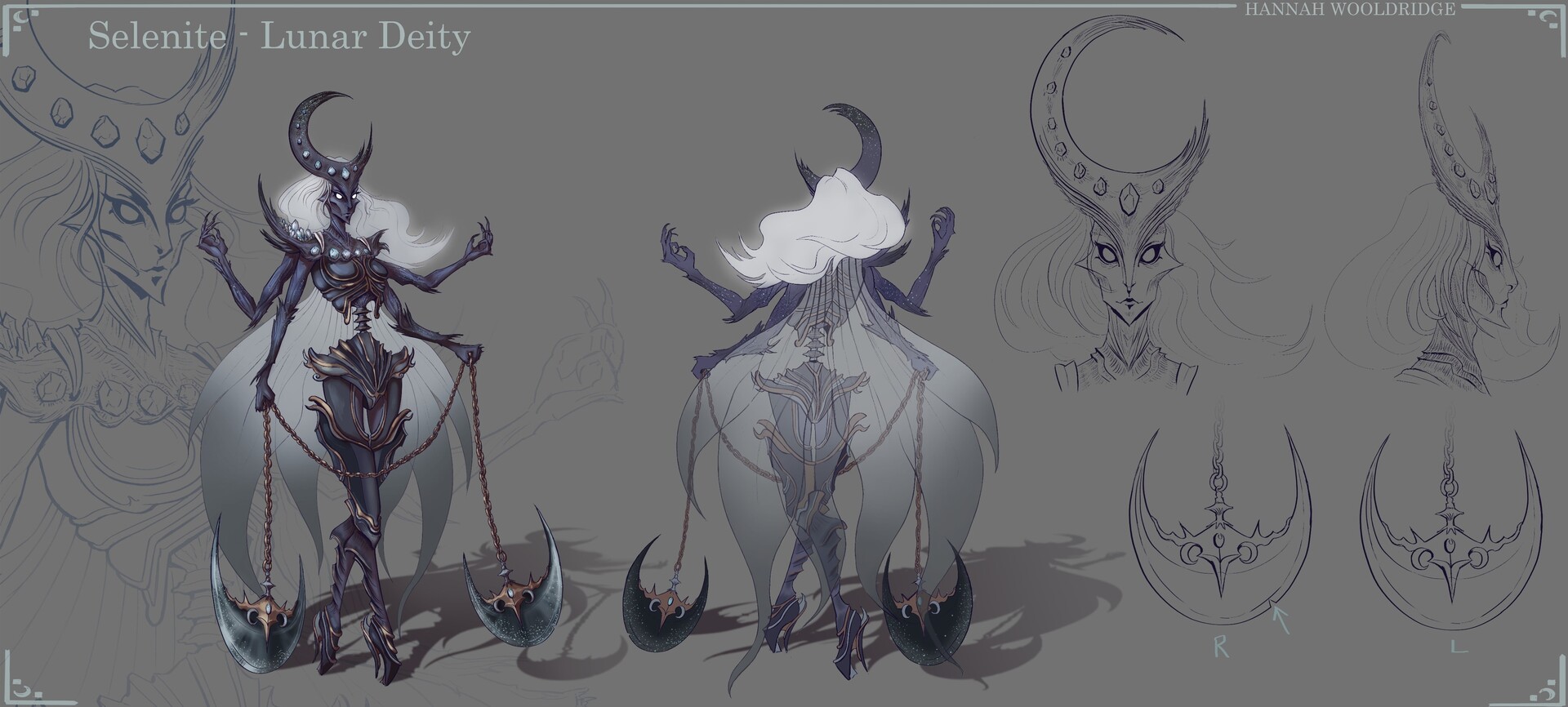 ArtStation - Selenite - Lunar Deity - character concept