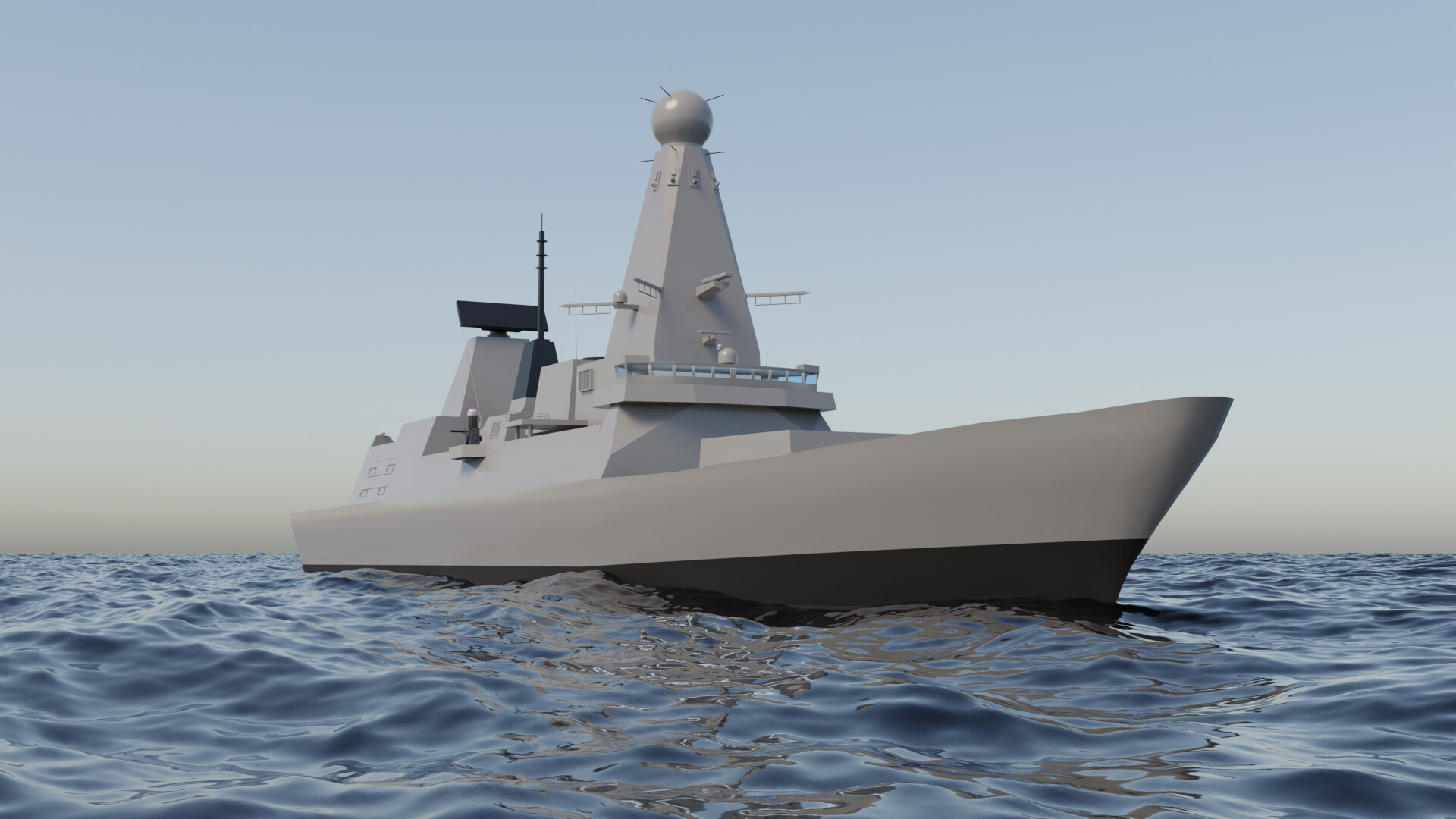 ArtStation - "Old Model" Type 45 destroyer