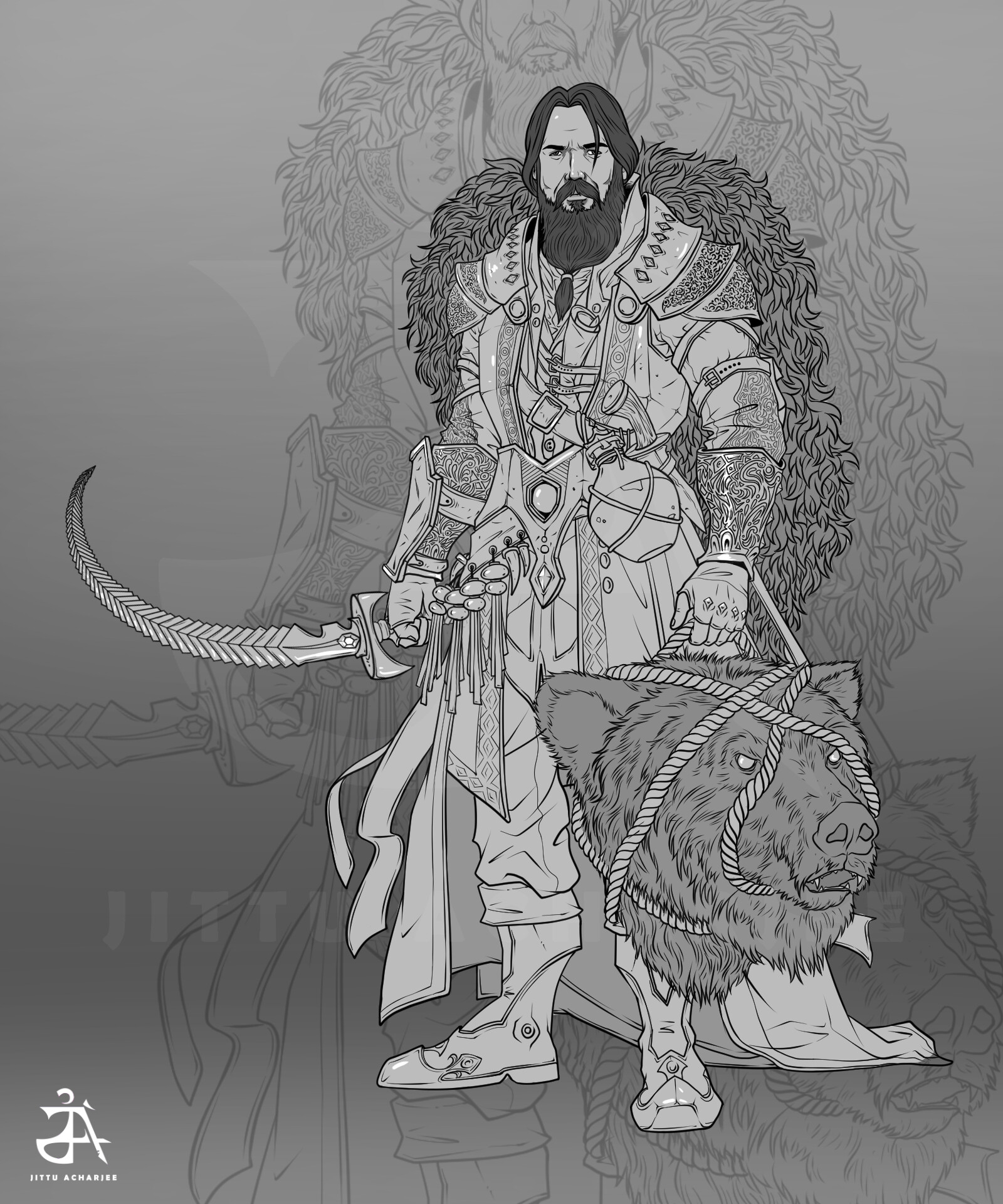 ArtStation - a hunter warrior .. character design