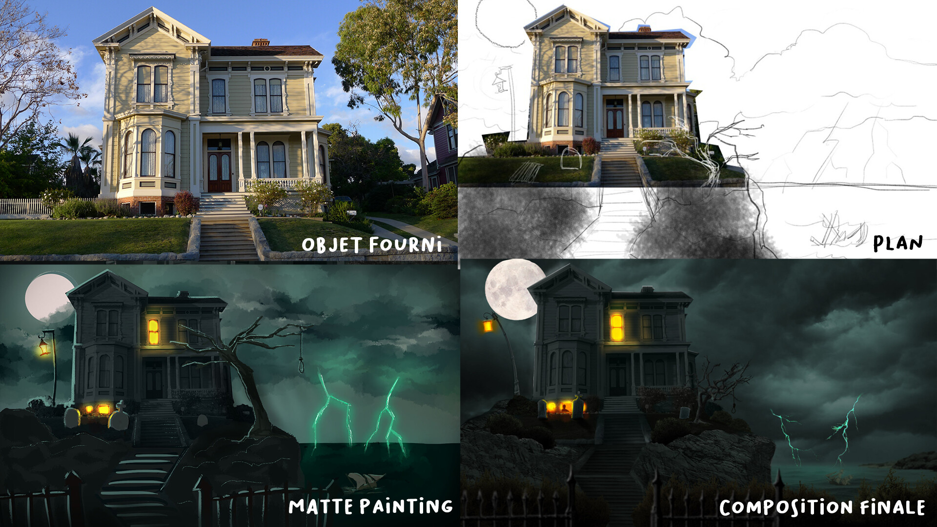 ArtStation - The haunted house/La maison hantée