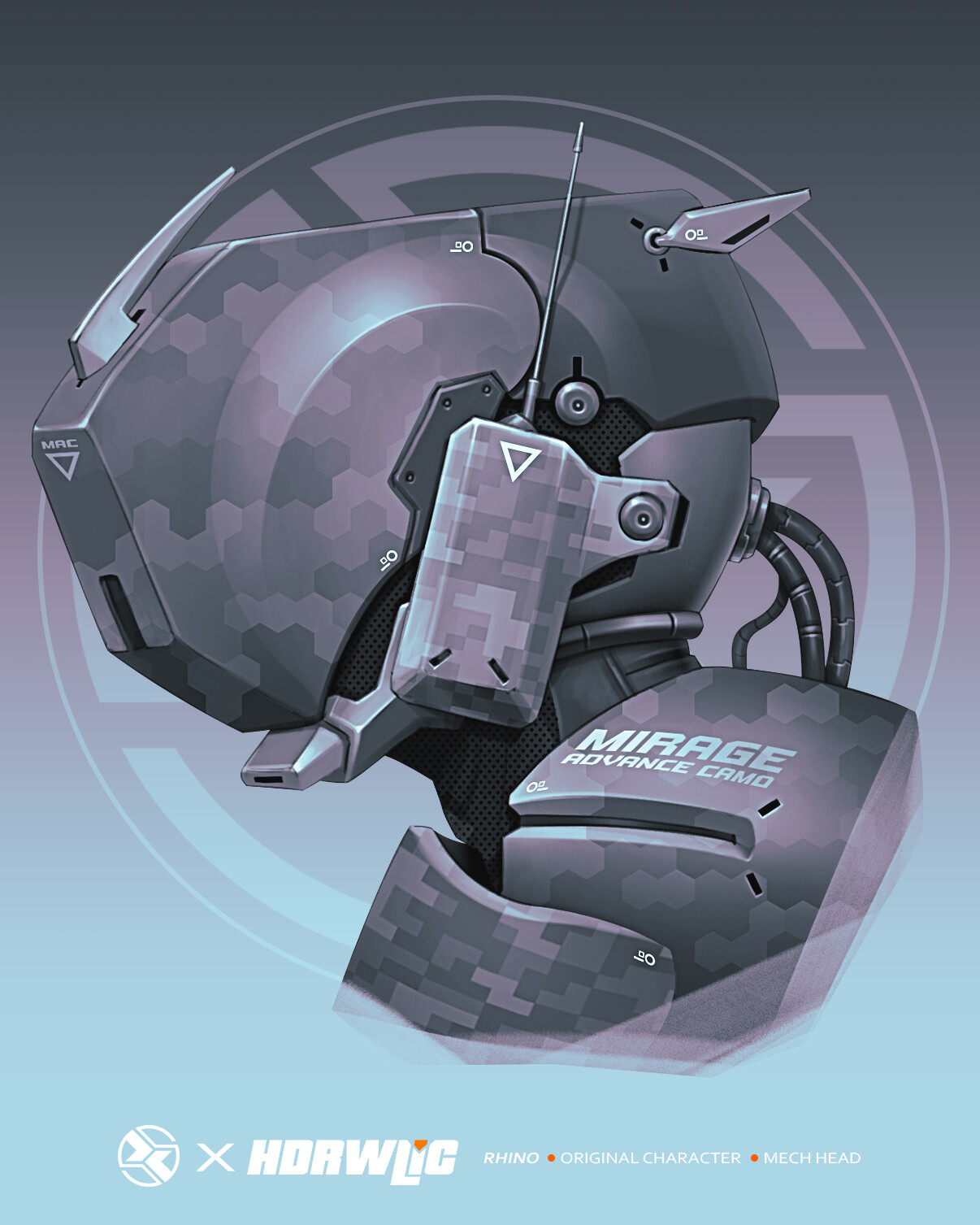 ArtStation - RHINO_mech_head