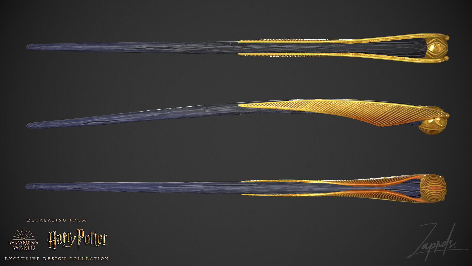 R Aldontitus - The Golden Snitch Wand