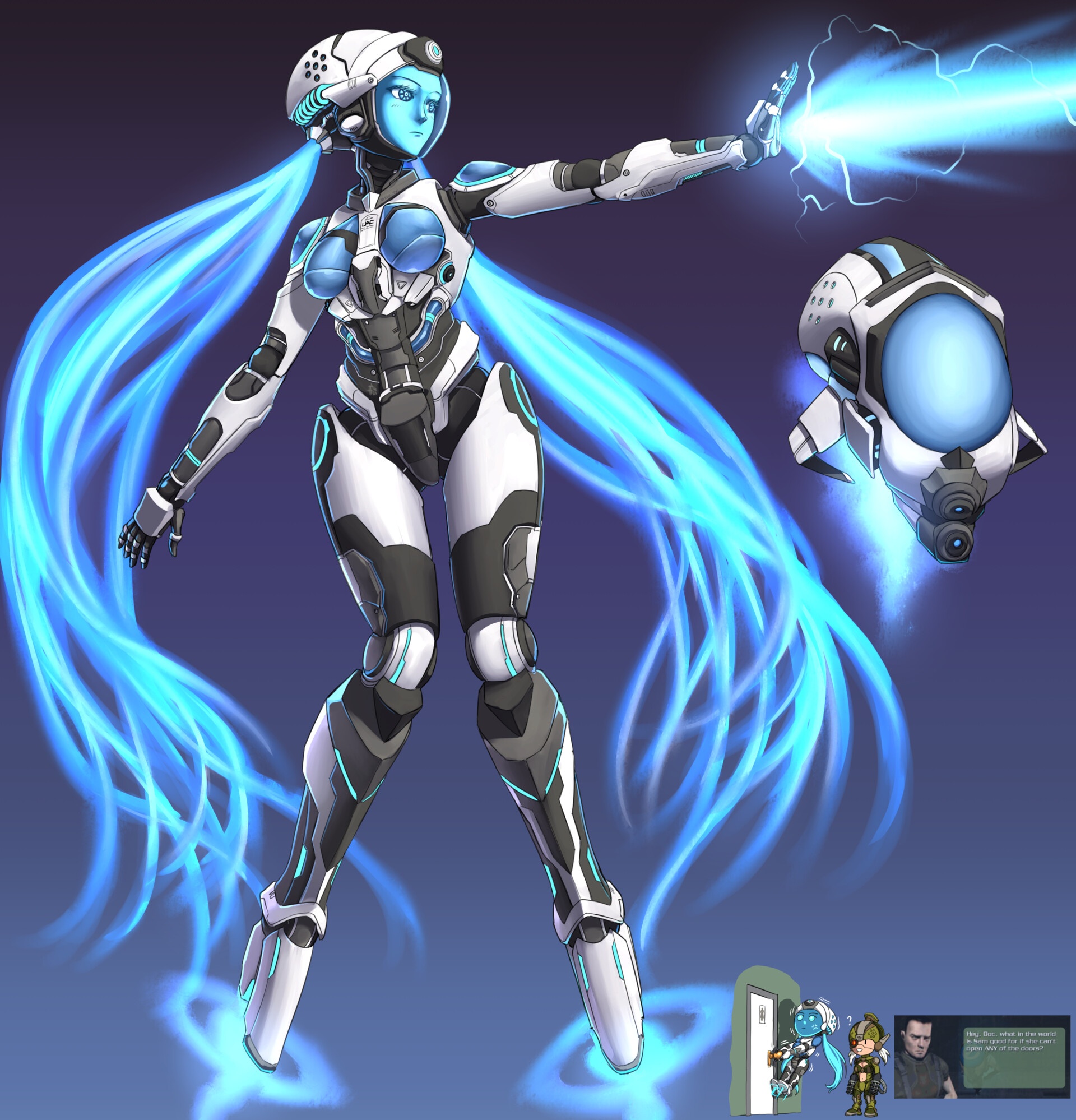 ArtStation - Sentry Drone gijinka - "Day of Wrath"