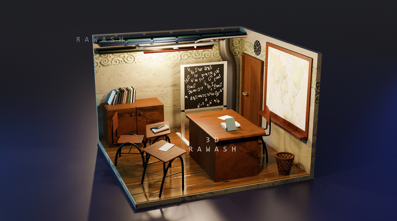 ArtStation - classroom 3d