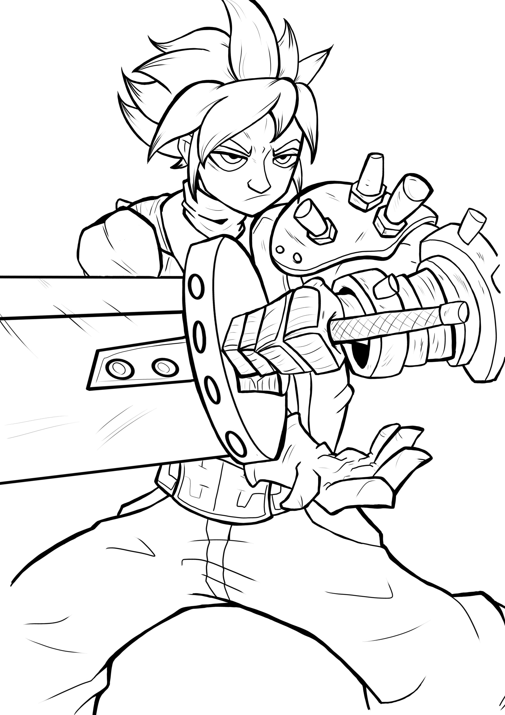 cloud strife coloring pages
