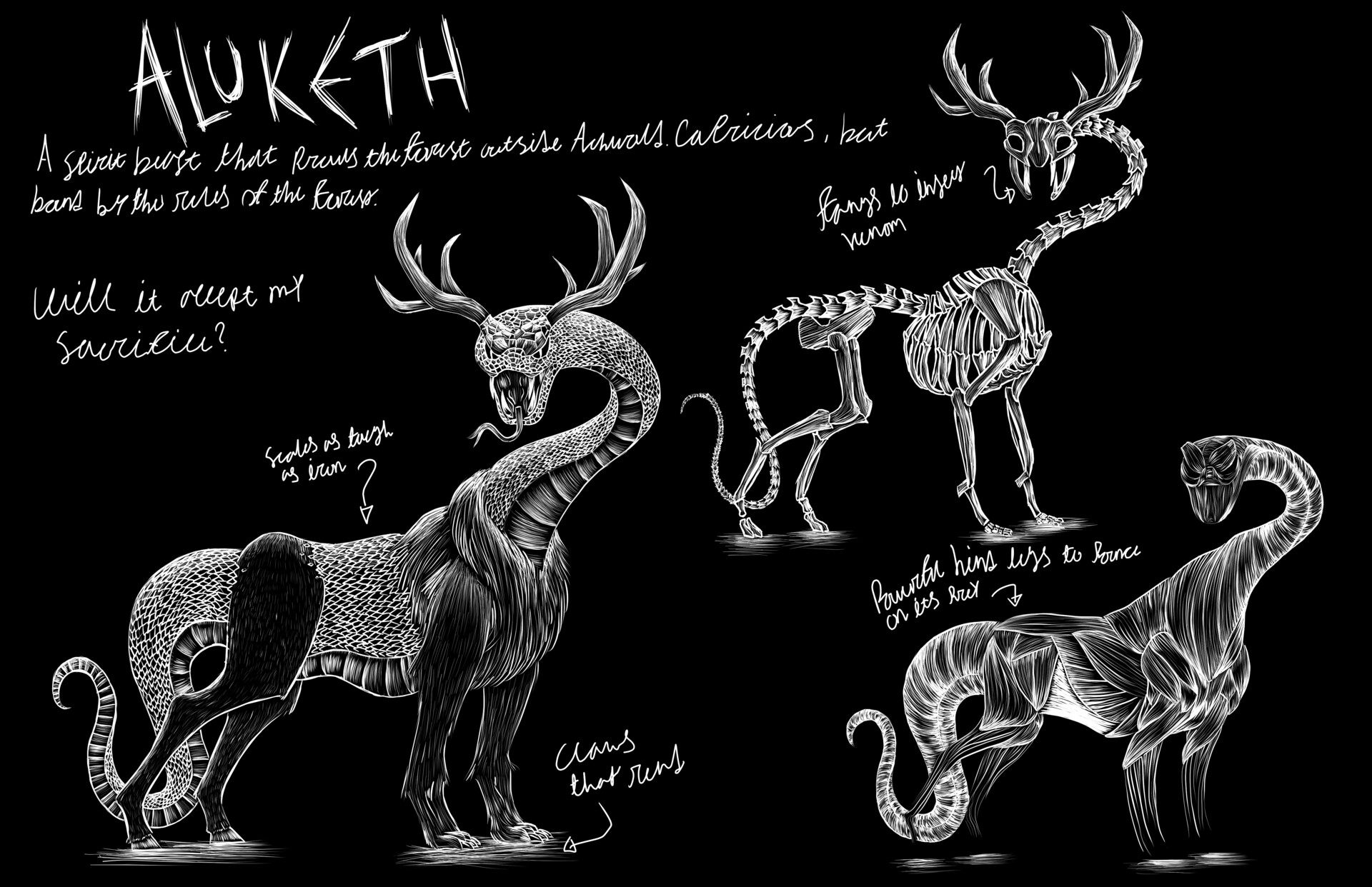 ArtStation - The Forest Beast Aluketh