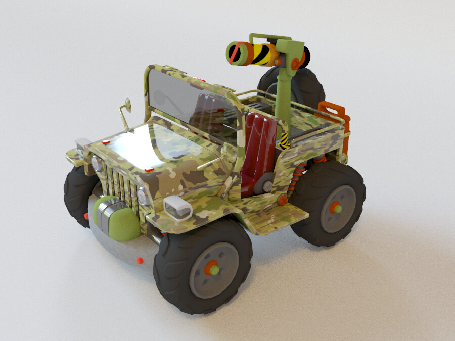 ArtStation - cartoon jeep