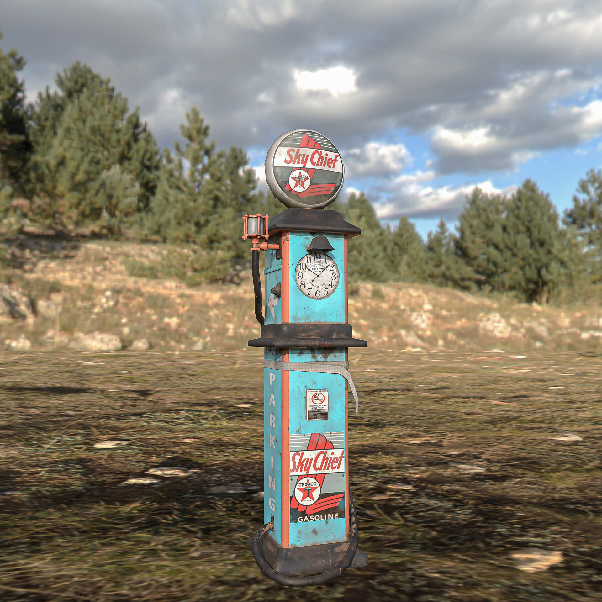ArtStation - OLD PETROL PUMP 3D MODELING AND TEXTURING
