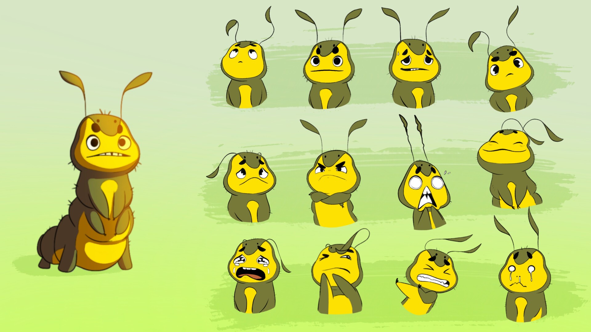 ArtStation - Character design of the Caterpillar for Psychopattes moovie