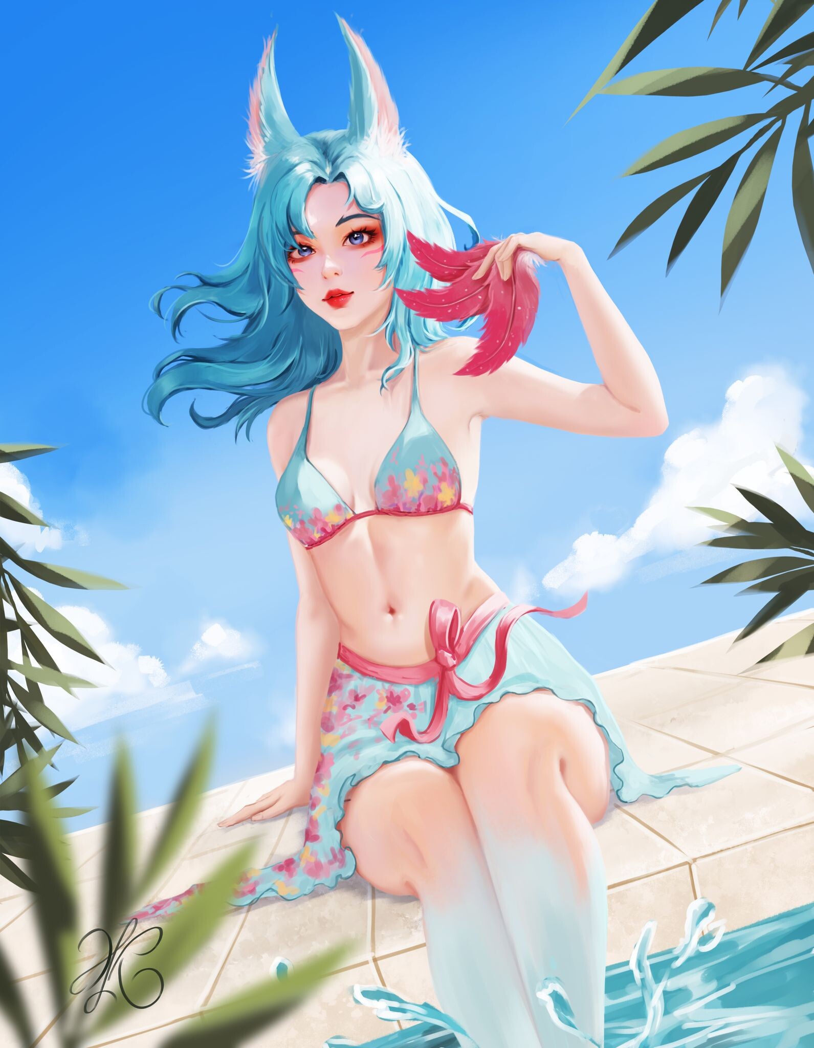 ArtStation - Pool Party Xayah
