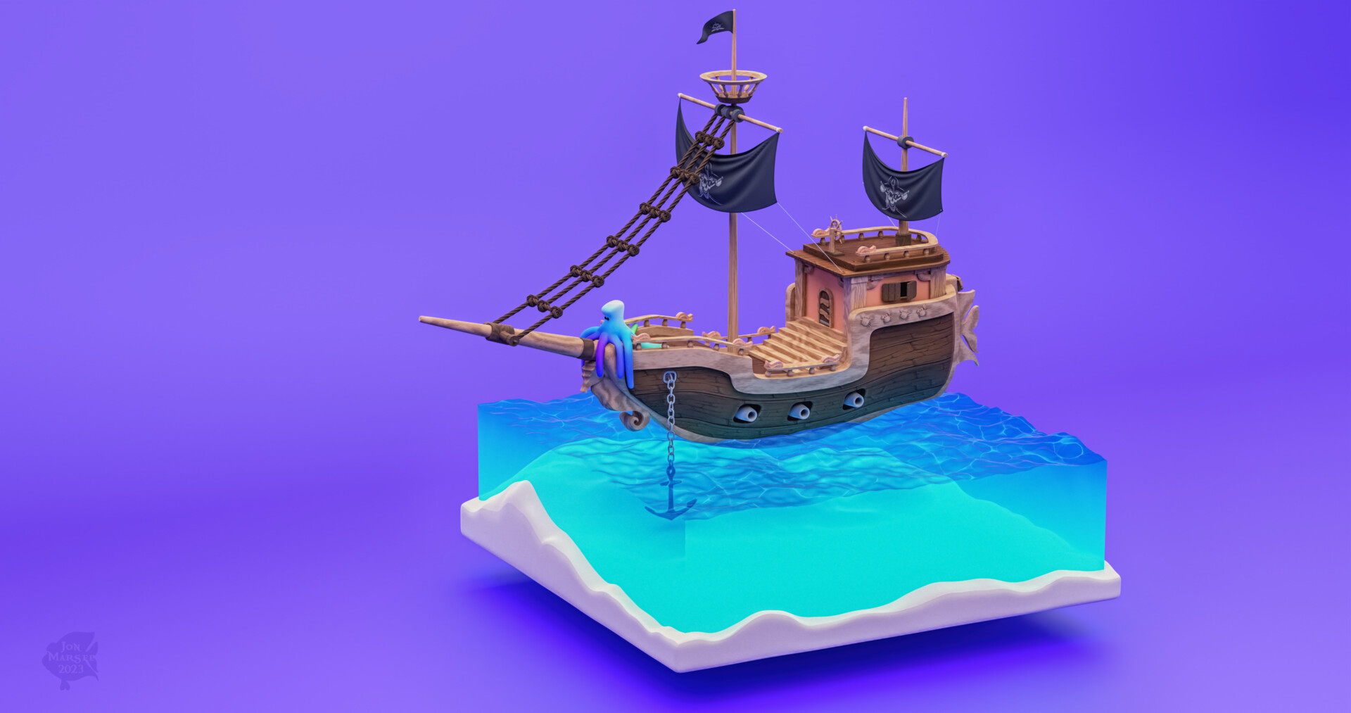 ArtStation - Stylized Ship