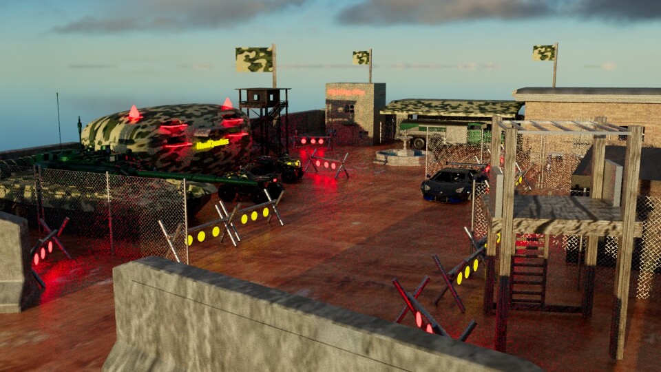 ArtStation - Animated Military Base
