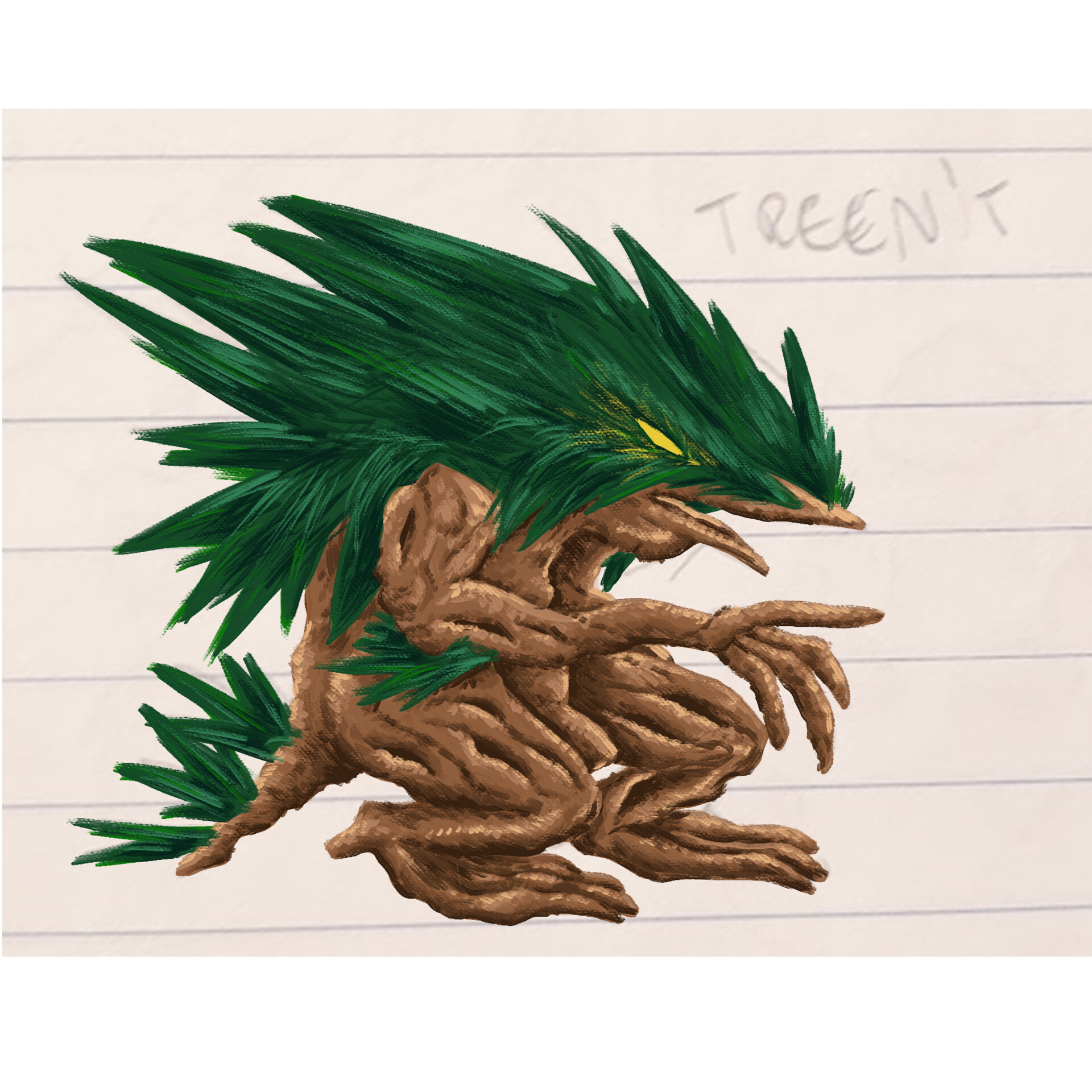 ArtStation - Treen't Paintover