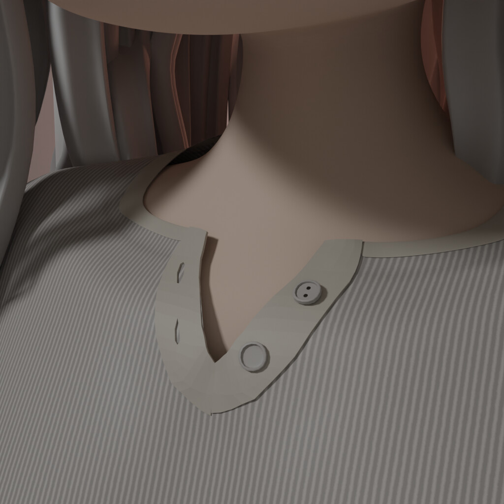 ArtStation - wk_16 cute neckline & toon shader