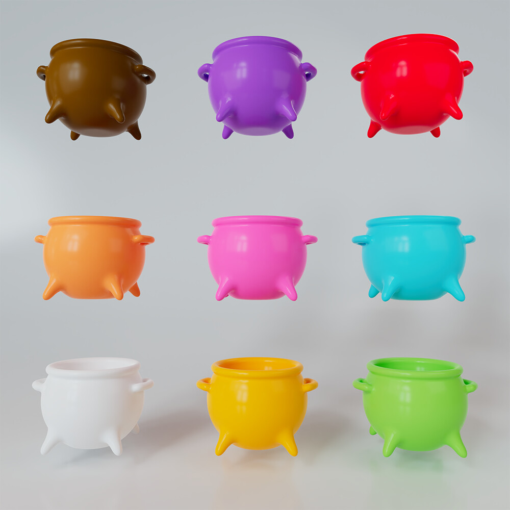 ArtStation - Cartoon Magical Pot Game Asset Low-poly 3D model