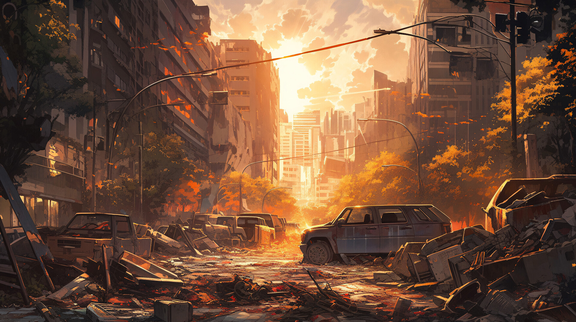 apocalypse background anime