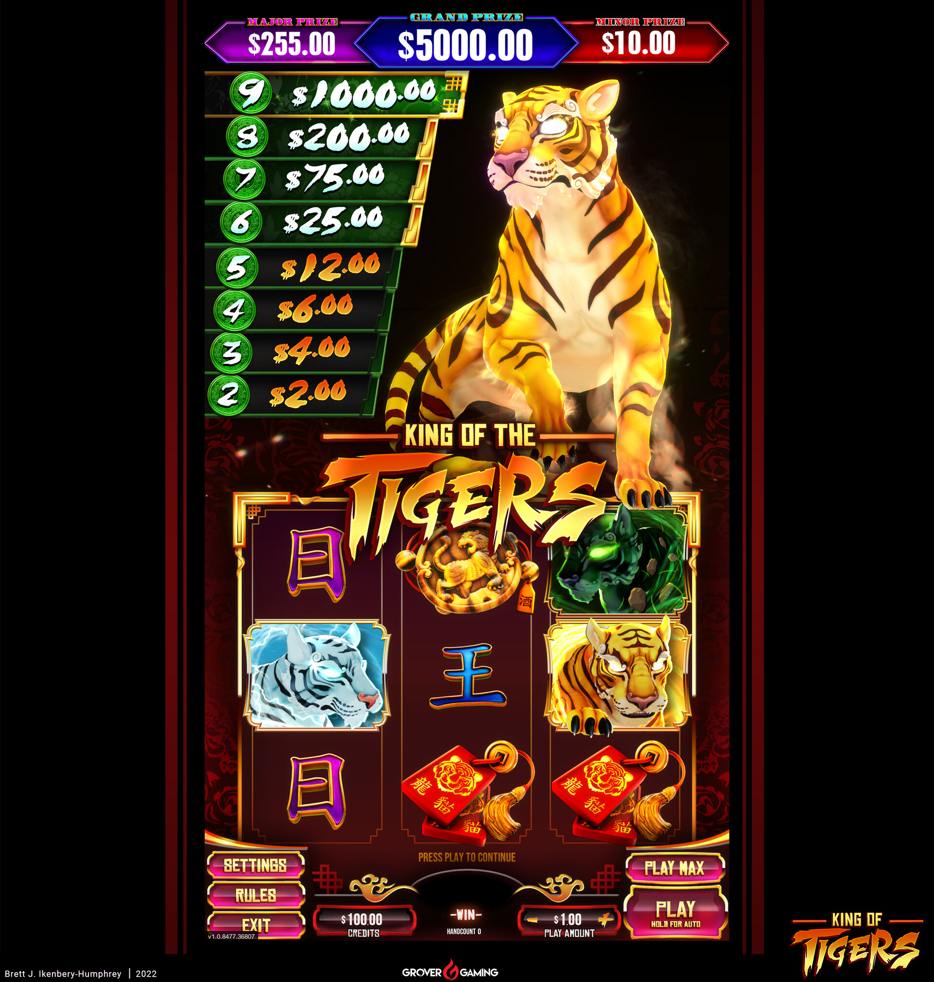 Brett J. Ikenberry-Humphrey Portfolio - King of the Tigers