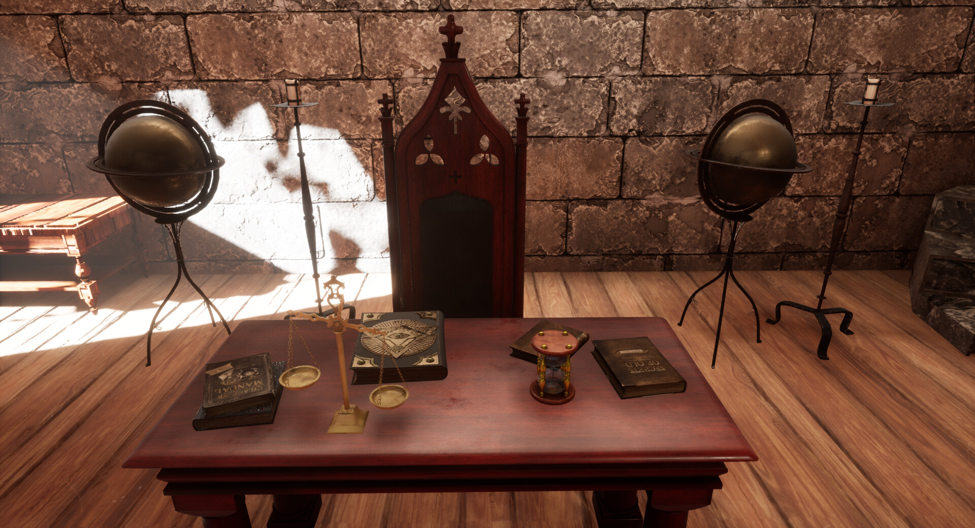 ArtStation - Table for Teacher in Magic Classroom