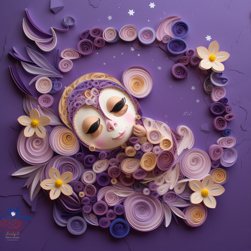AiPhotosArt - Funny cartoon mask with flowers on purple background. Top ...