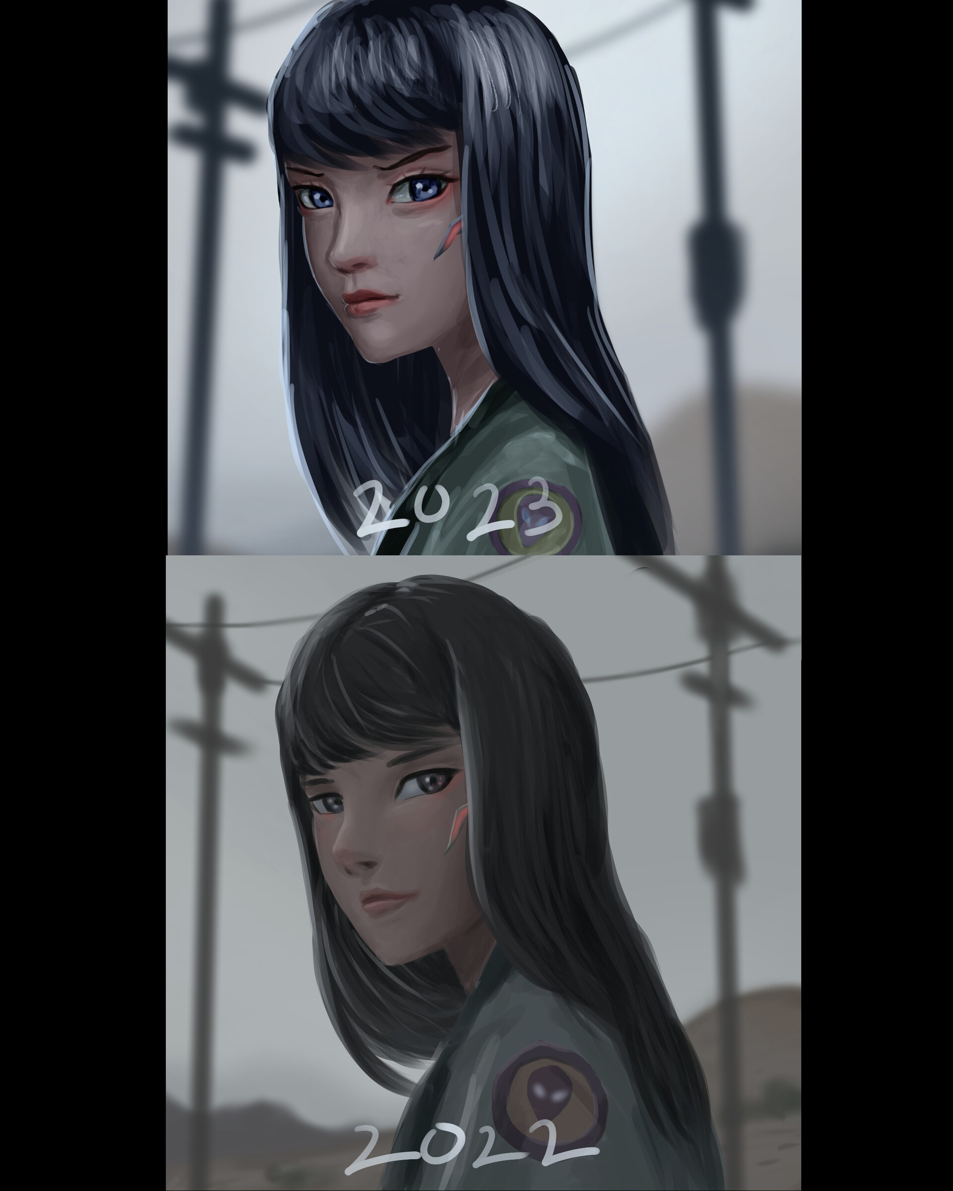 Asa - Redrawing the portrait study that I made in 2022