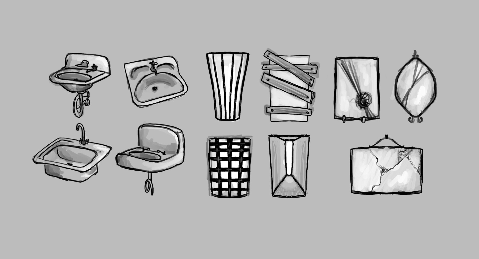 ArtStation - Secrets of hollow house isolation room/asset designs