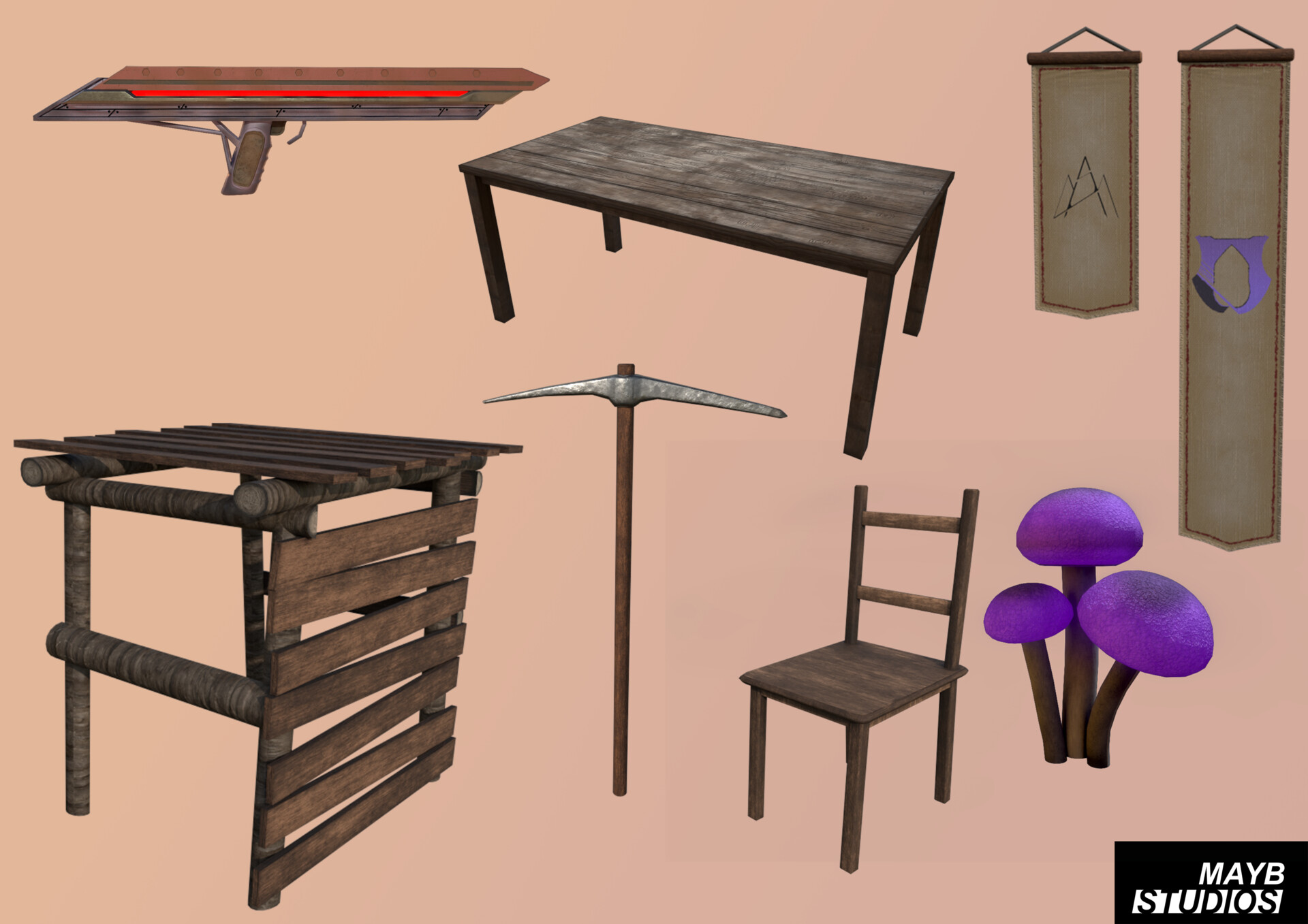 ArtStation - Props for the game Shadows of Nyesa