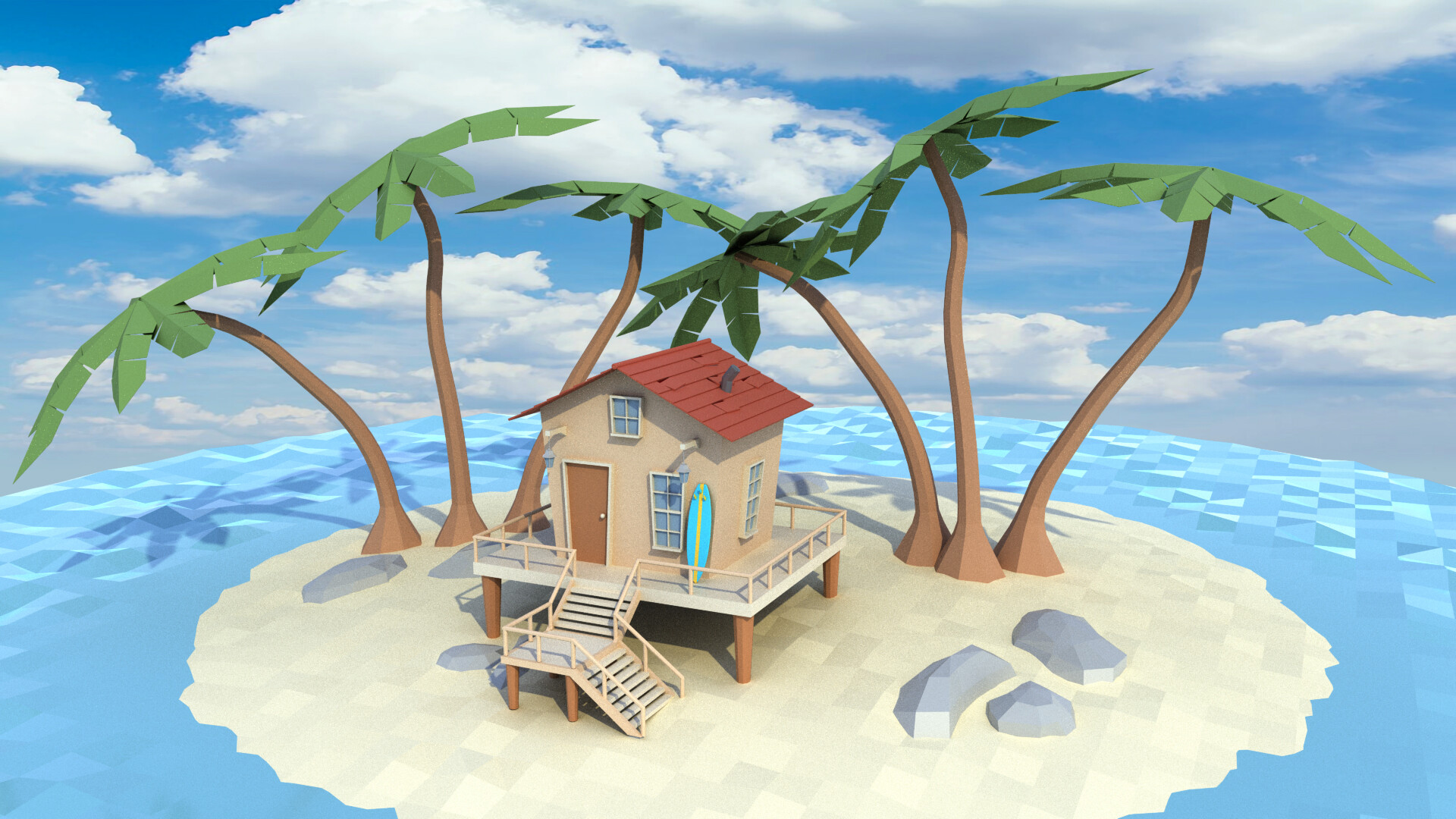 ArtStation - The beach house.