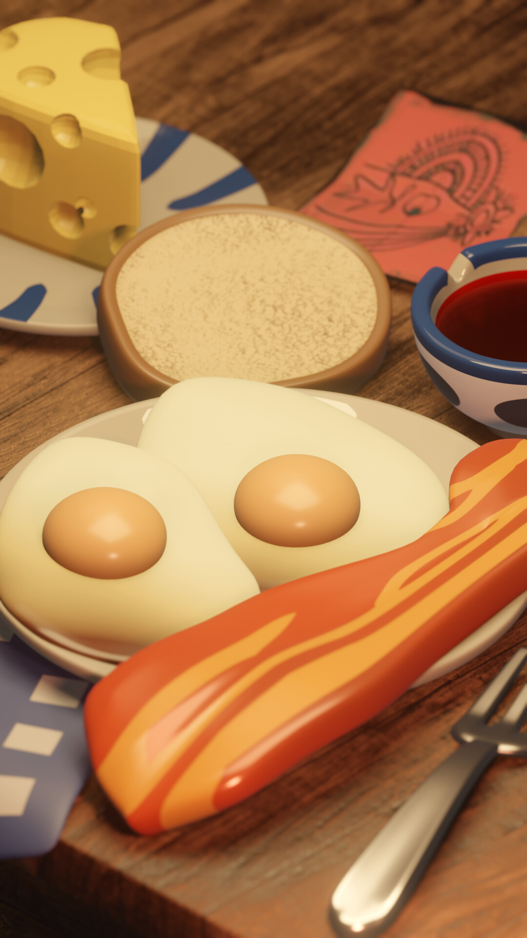 ArtStation - The Perfect Breakfast 🥓🧀🍳