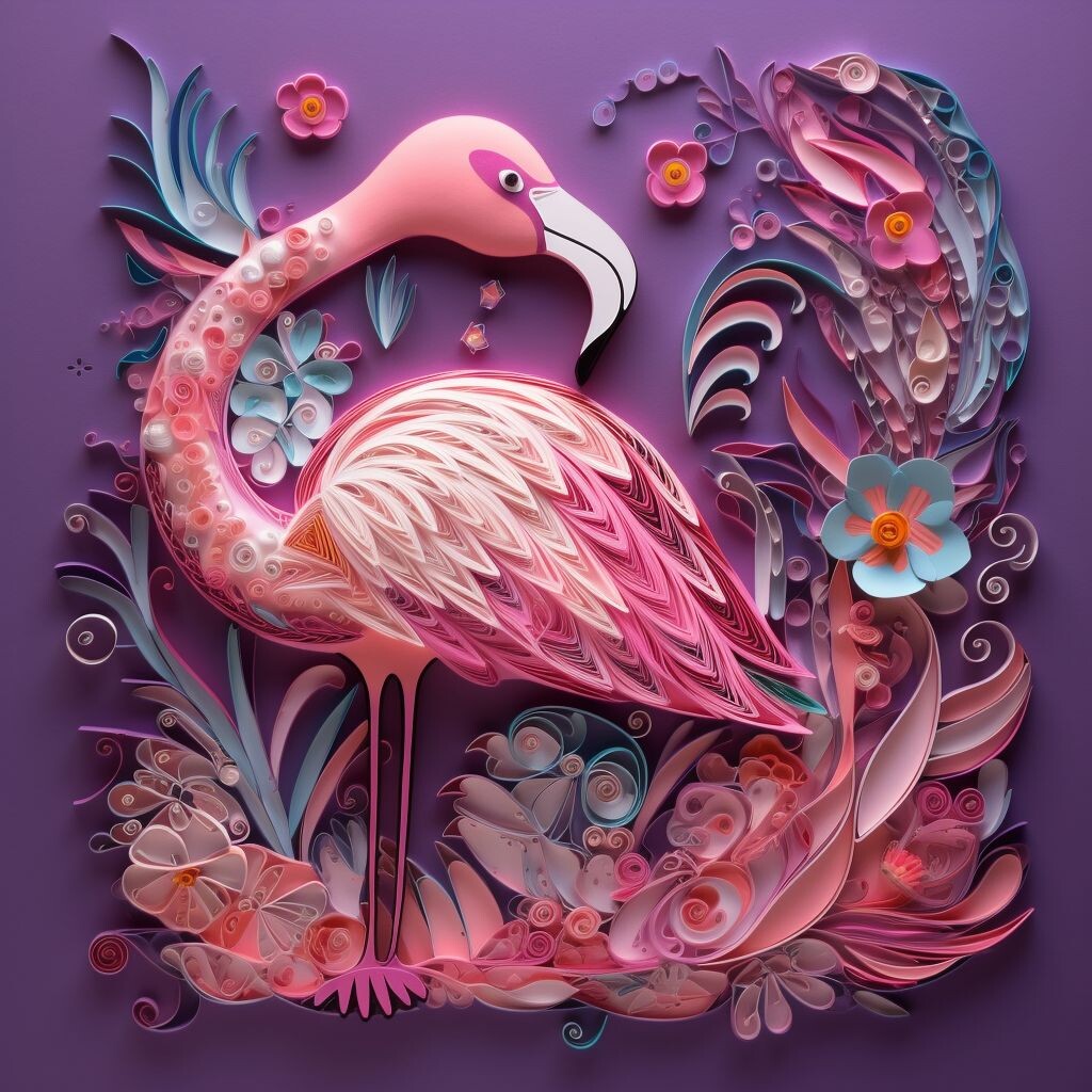Purple Flamingos