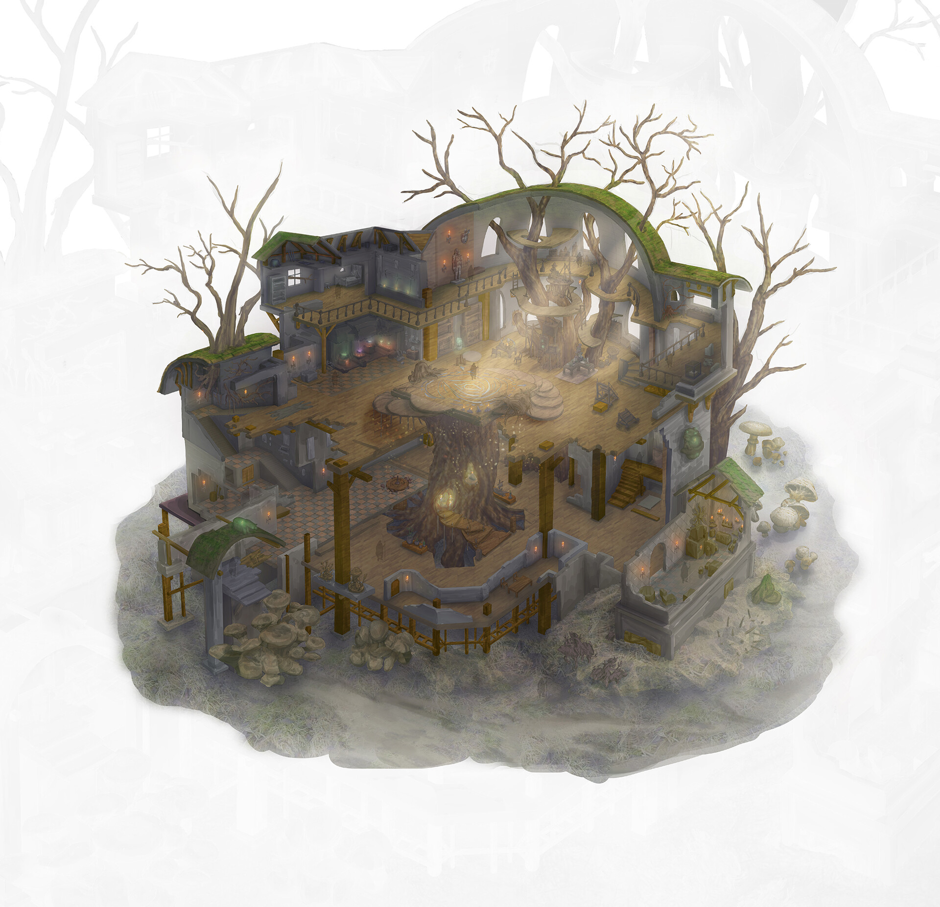 ArtStation - Wizard's Tree House