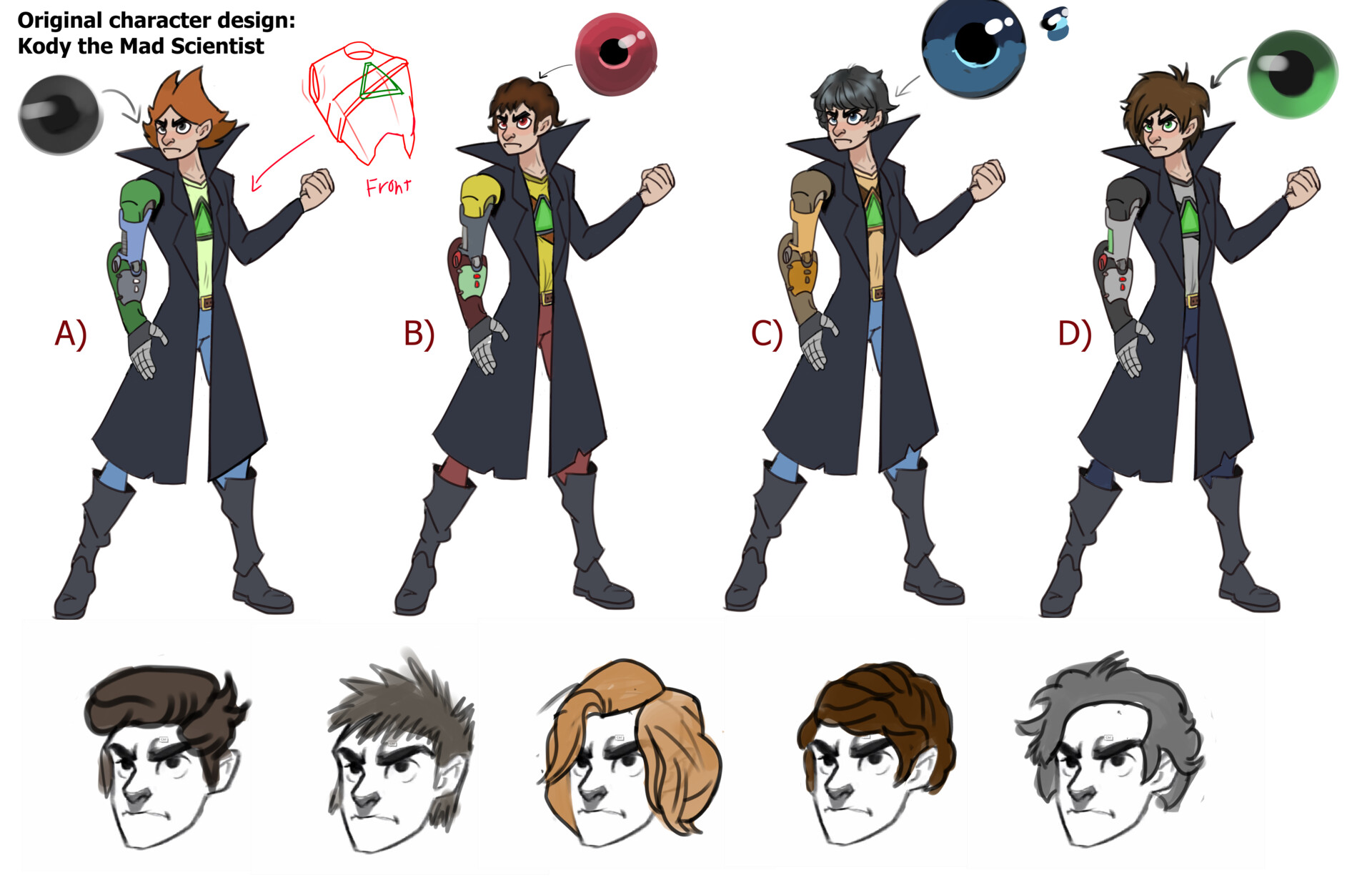 ArtStation - Character Design-Mad Scientist Kody