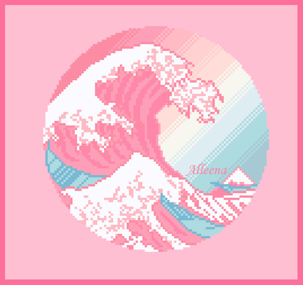 ArtStation - Great Wave - Pixel Art