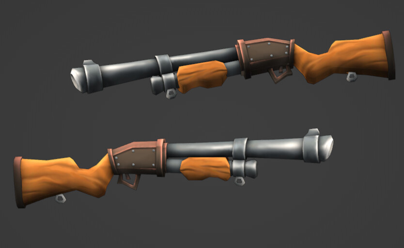 ArtStation - Stylized Shotgun - Blender Handpainted Model