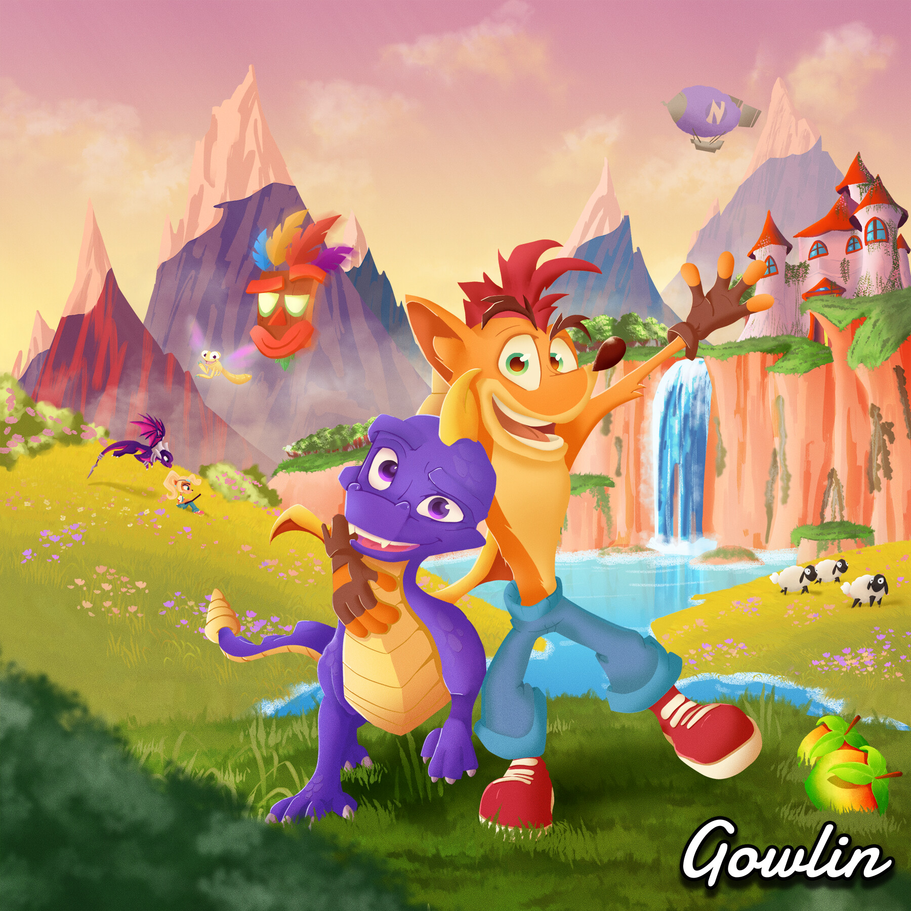 Crash Bandicoot And Spyro Wallpaper