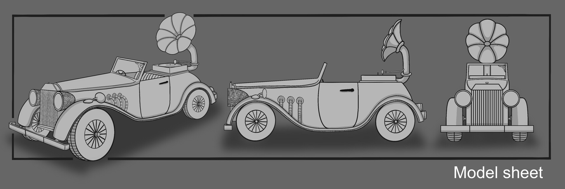 ArtStation - Model sheet of the car