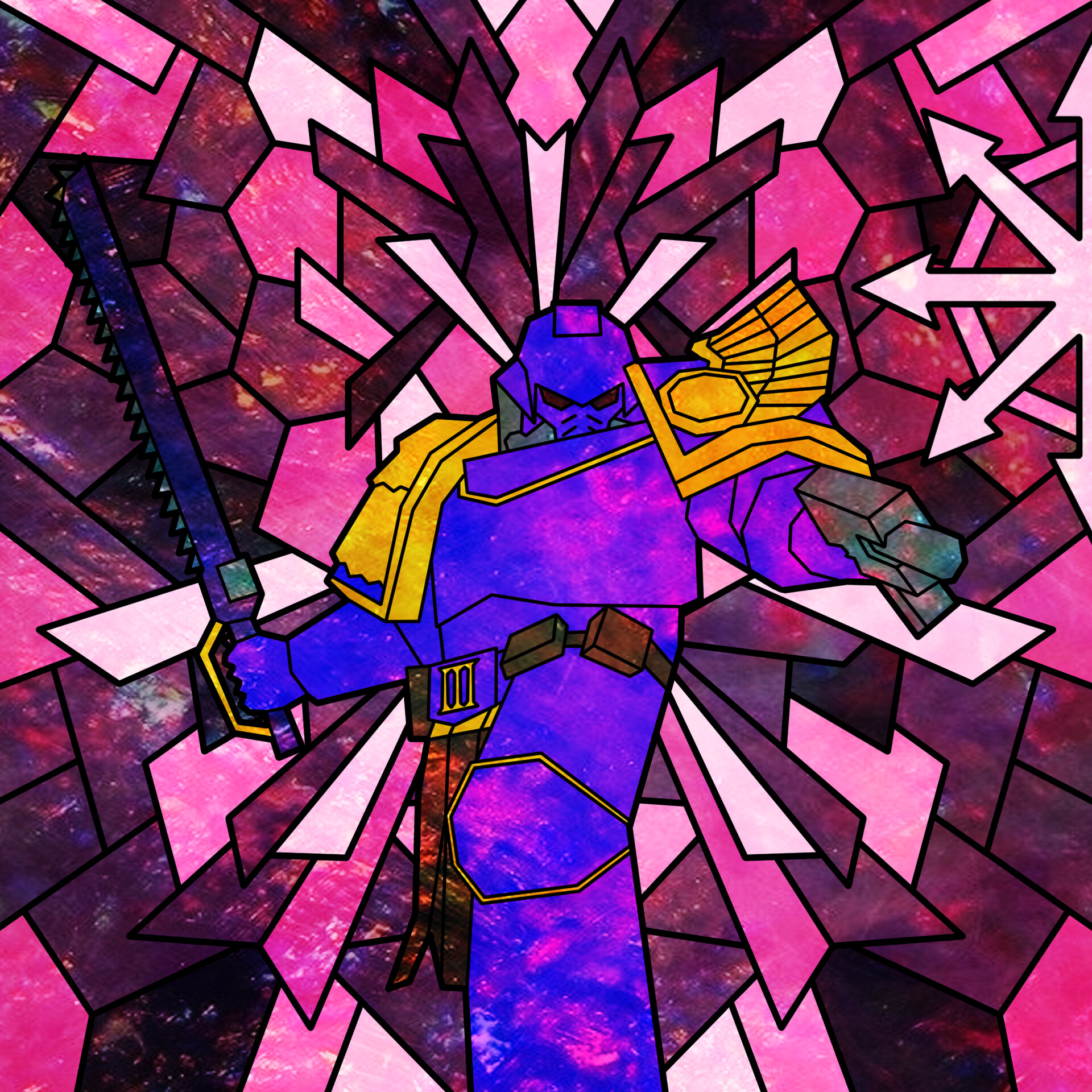 ArtStation - Stained glass (3rd legion : Emperor's Children)