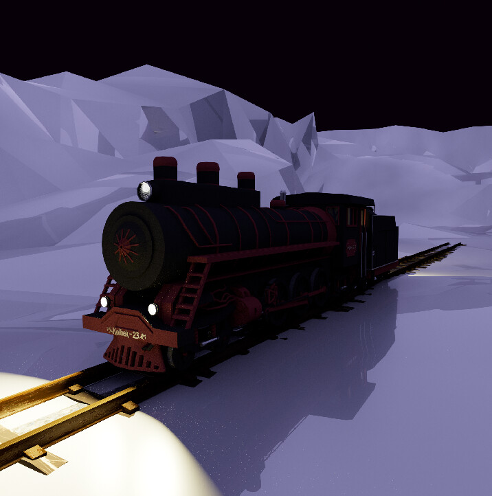 3d Train Animation