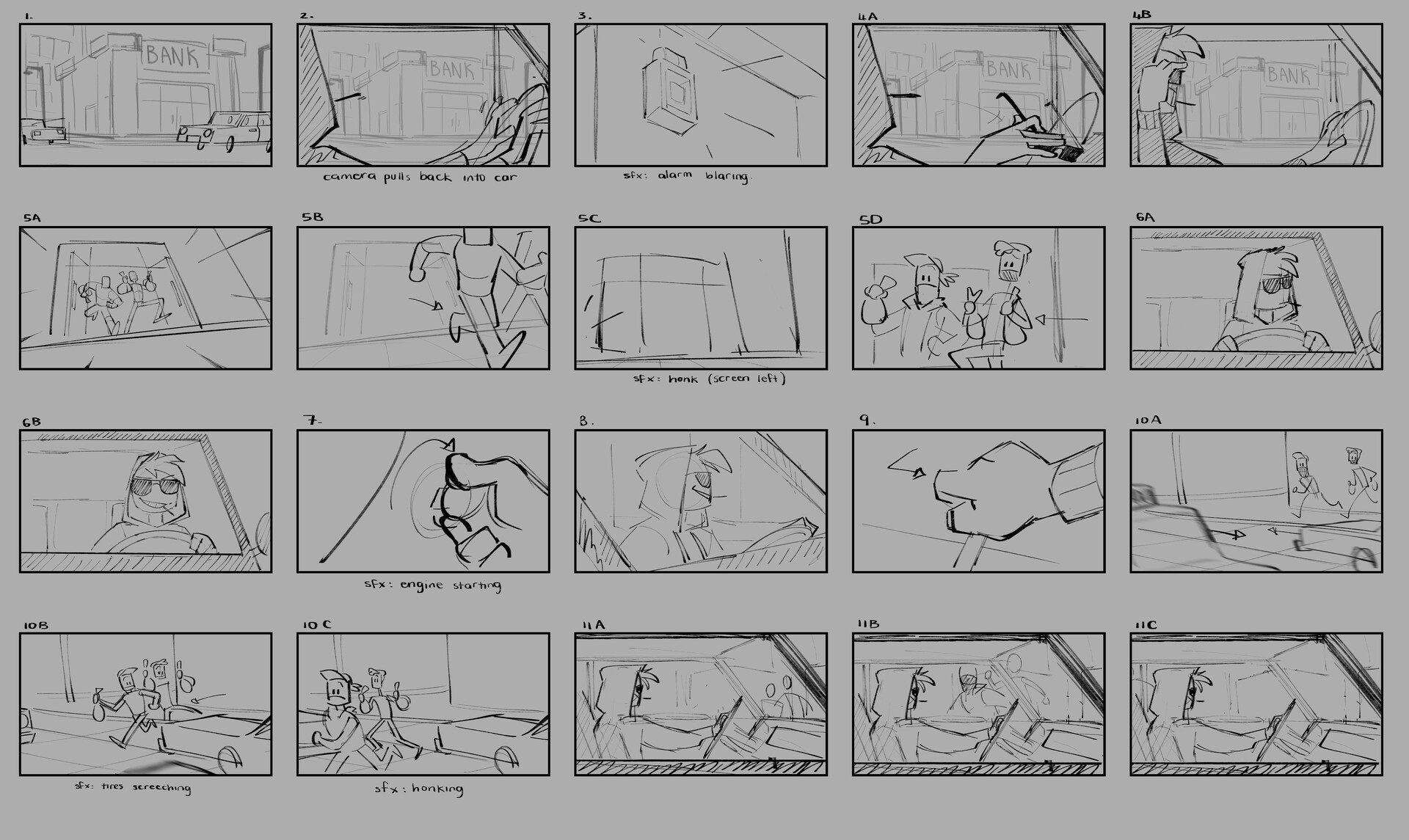 ArtStation - [Storyboarding Course] Car Chase Scene