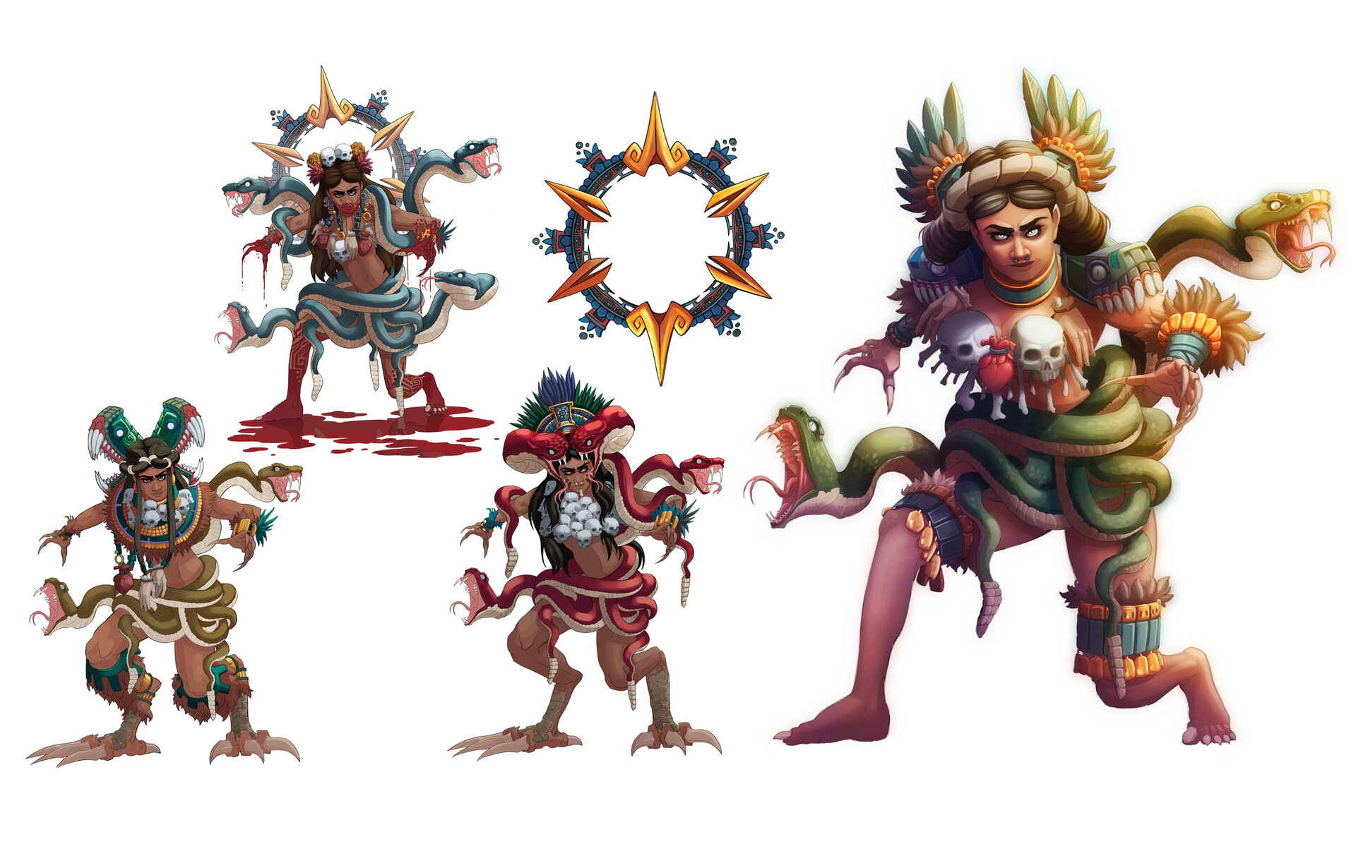 ArtStation - Aztec characters