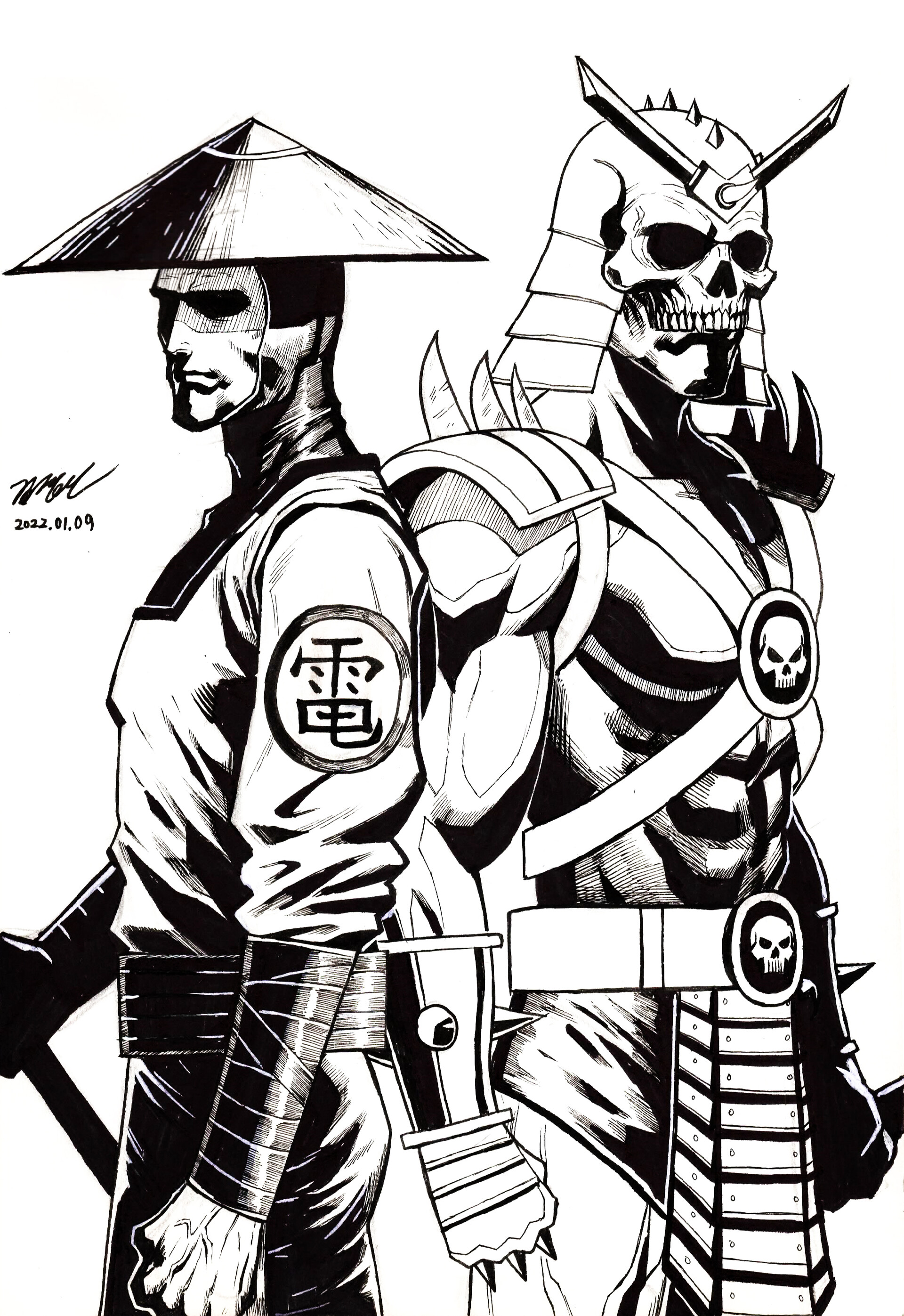 Mortal Kombat Coloring Pages Raiden