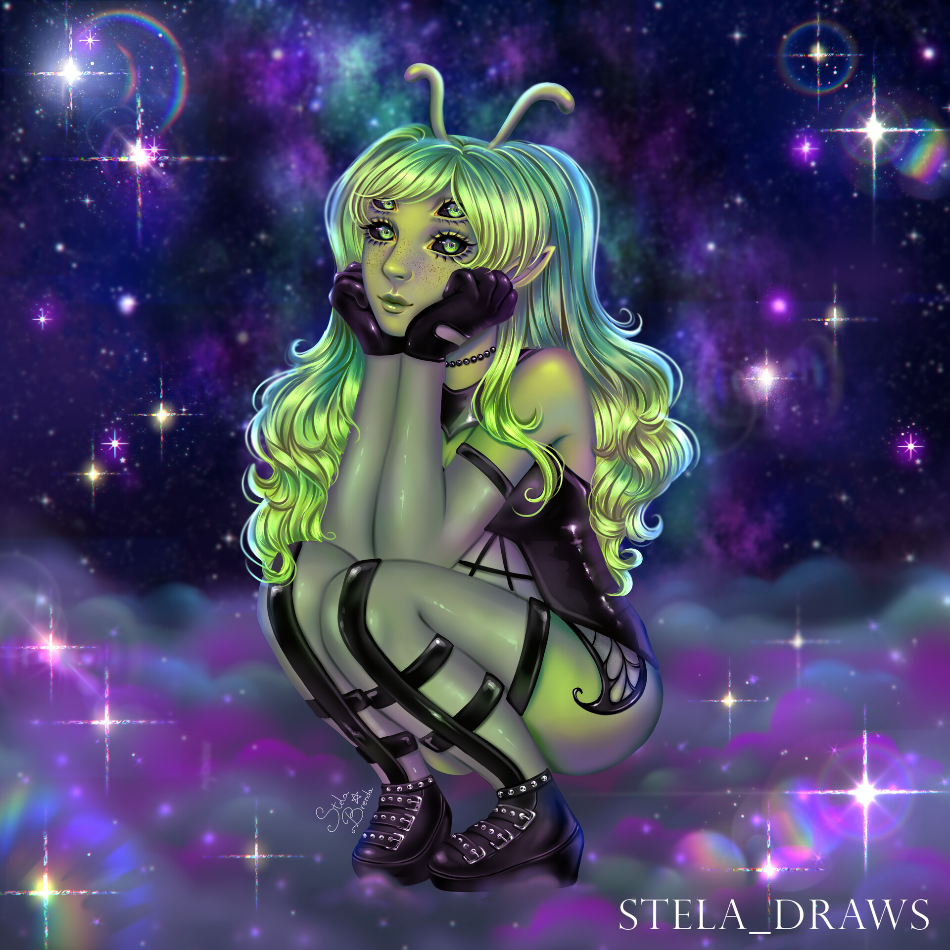 alien girl deviantart